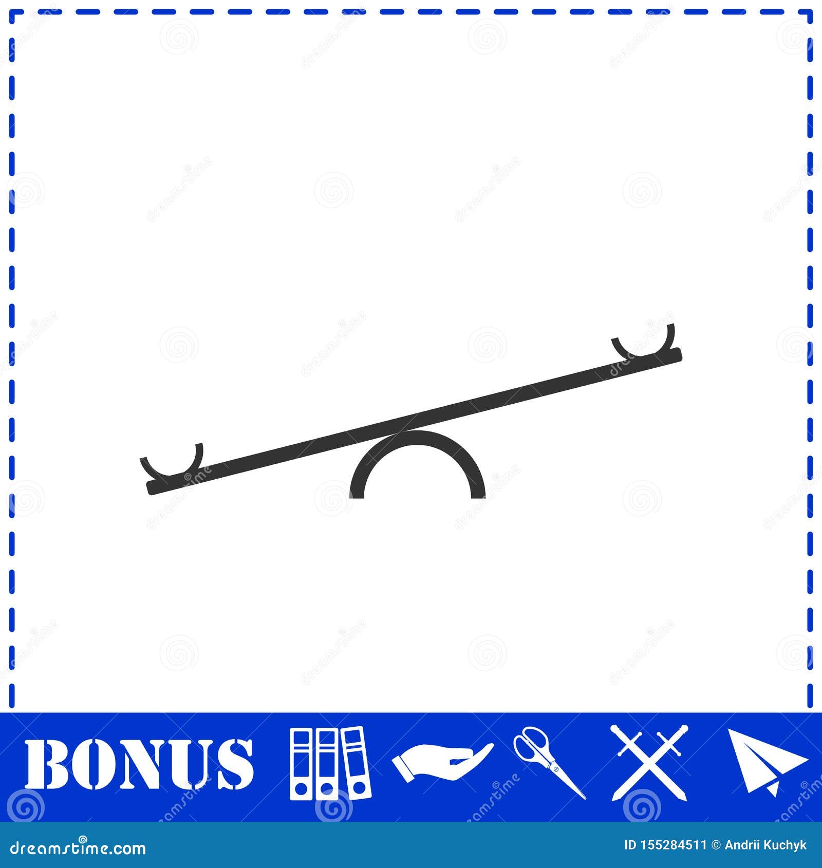 Swing icon flat stock vector. Illustration of game, activity - 155284511