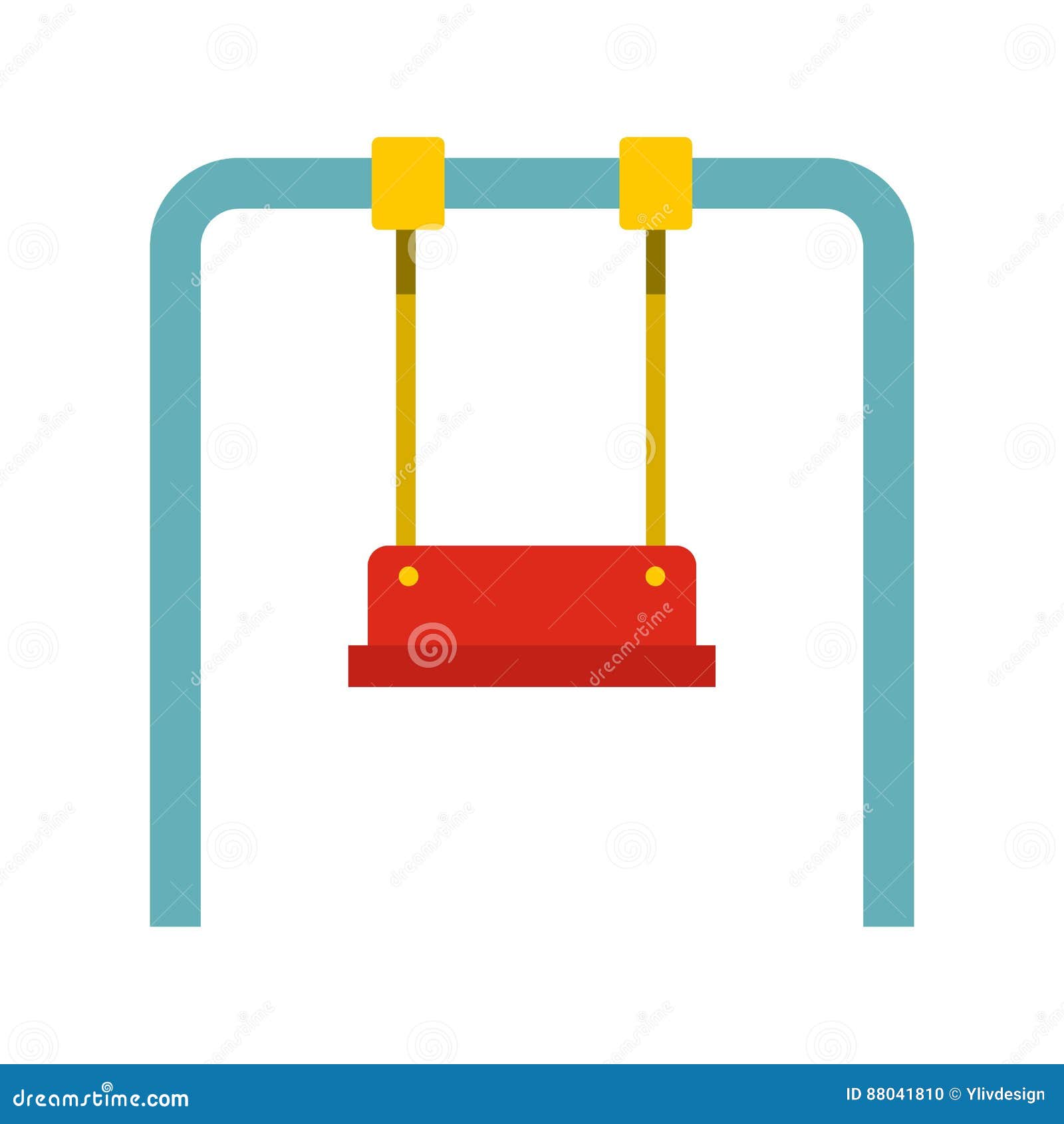 Swing icon, flat style stock vector. Illustration of activity - 88041810