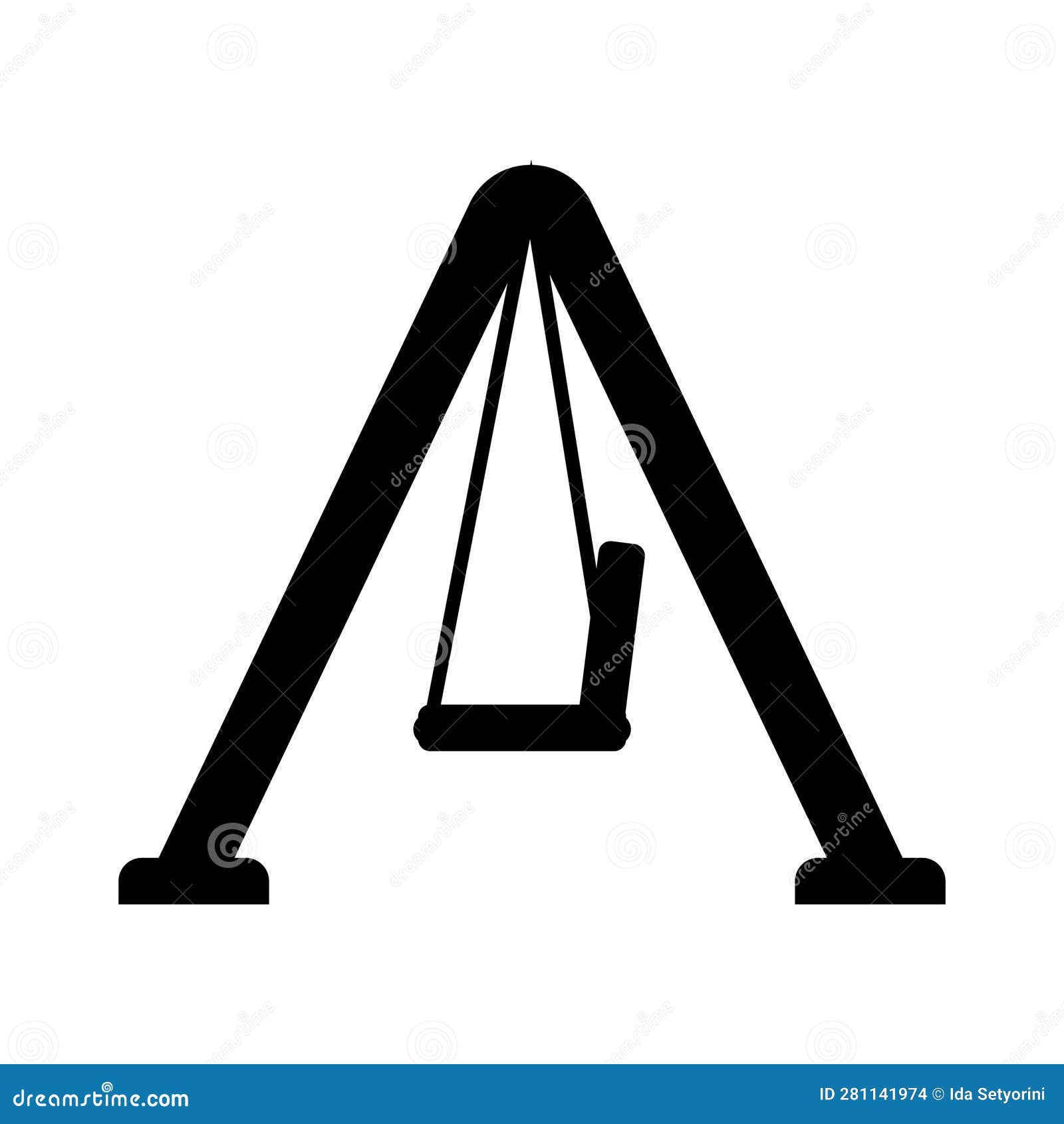 Swing icon vector stock illustration. Illustration of swinging - 281141974