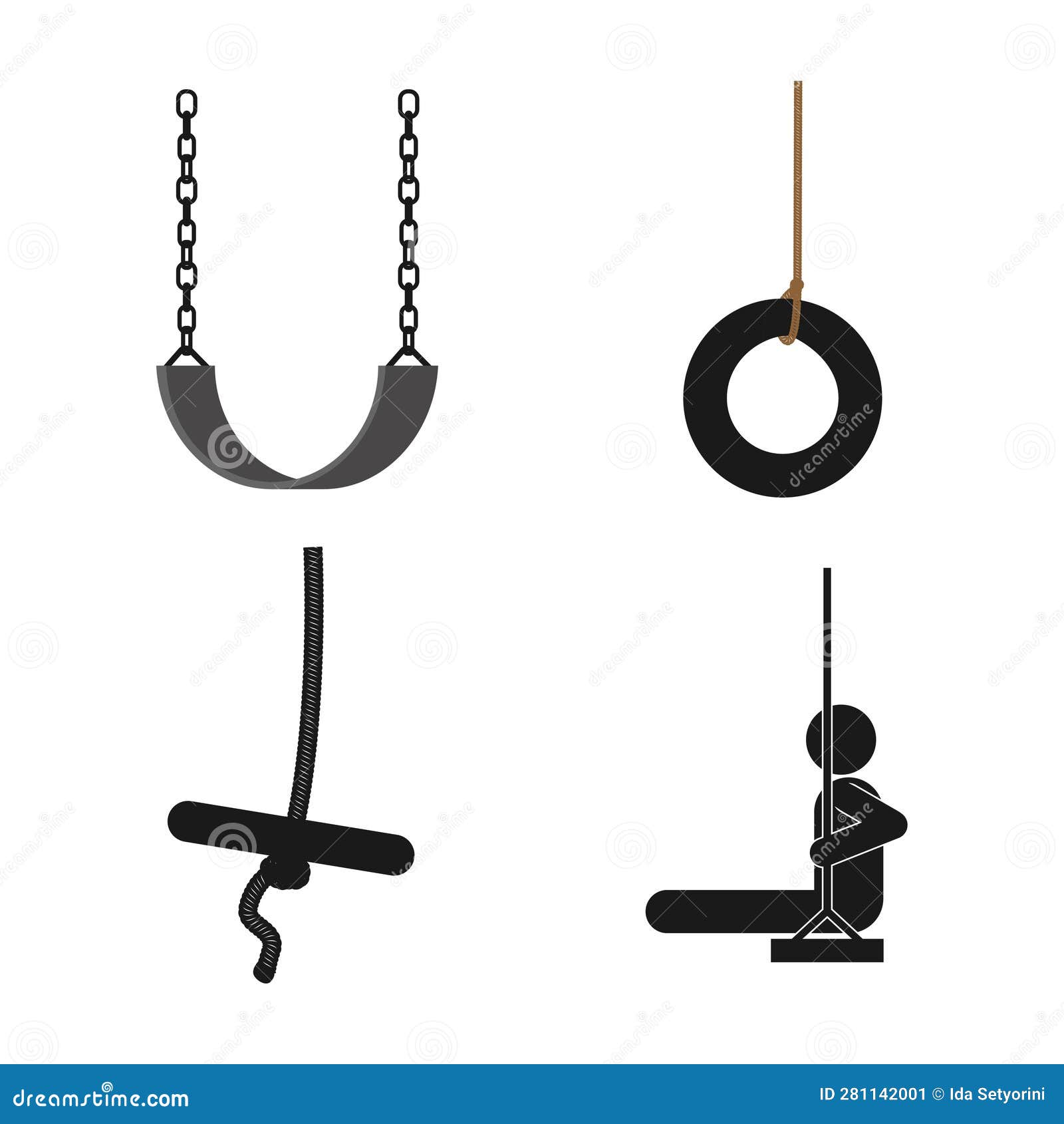 Swing icon vector stock illustration. Illustration of sign - 281142001