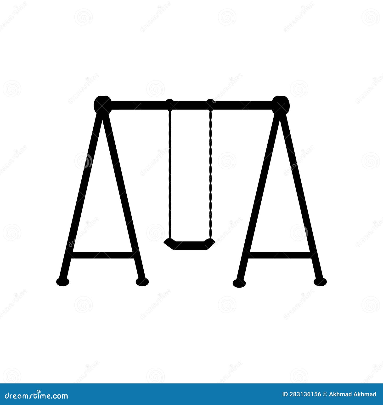 Swing icon stock vector. Illustration of exercise, park - 283136156