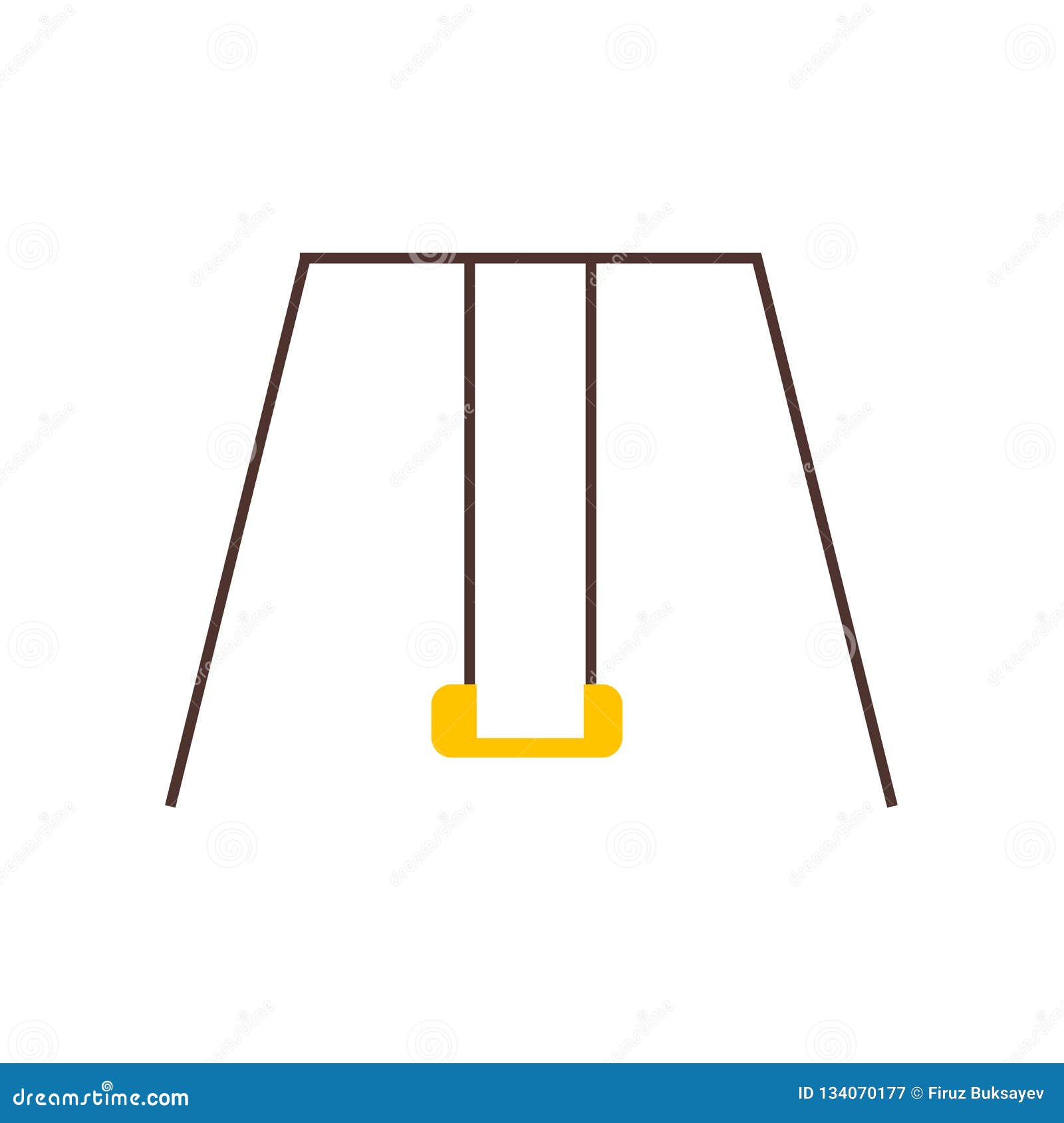 Swing Icon Vector Sign and Symbol Isolated on White Background, Swing ...