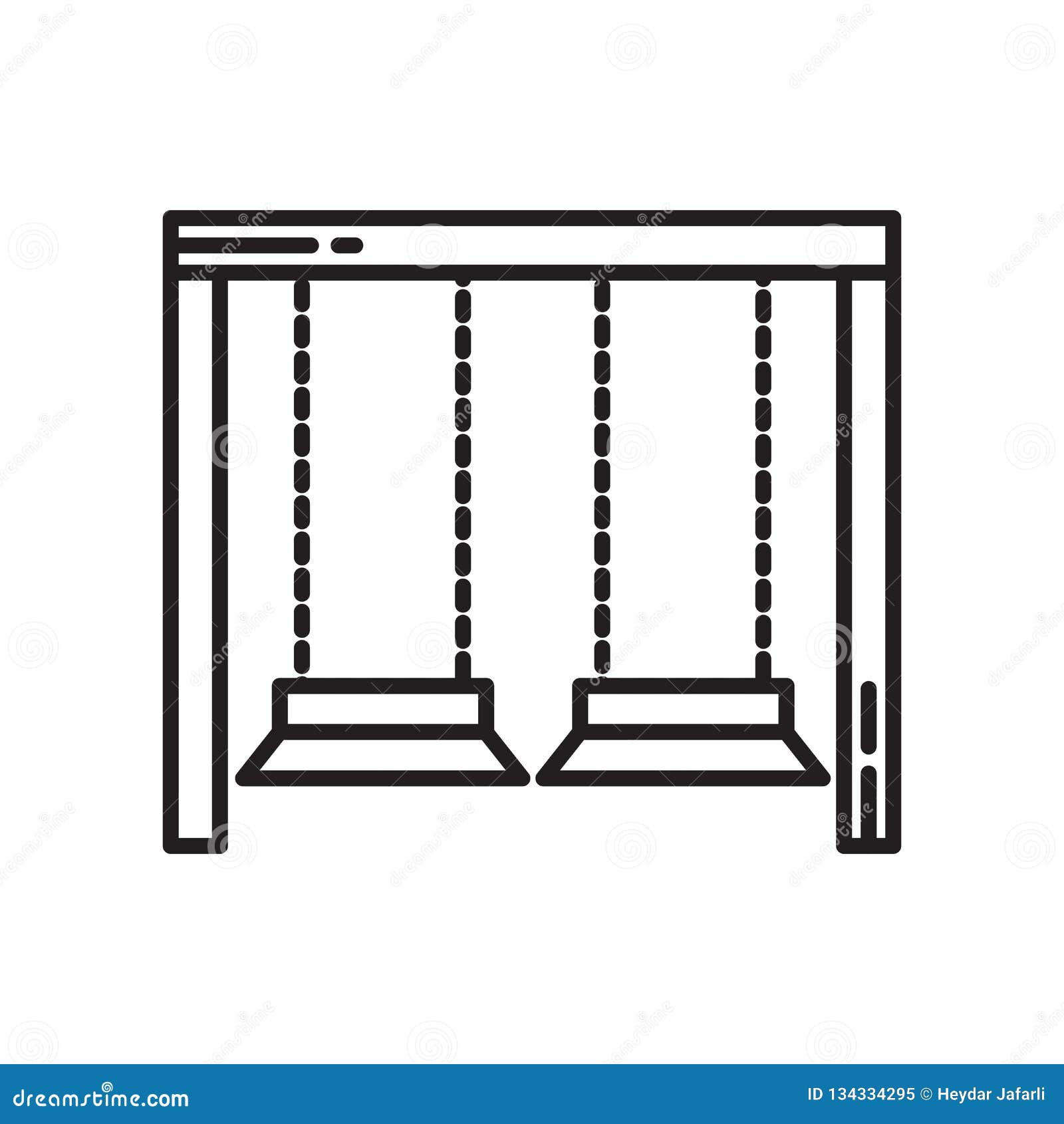 Swing Icon Vector Sign and Symbol Isolated on White Background, Swing ...