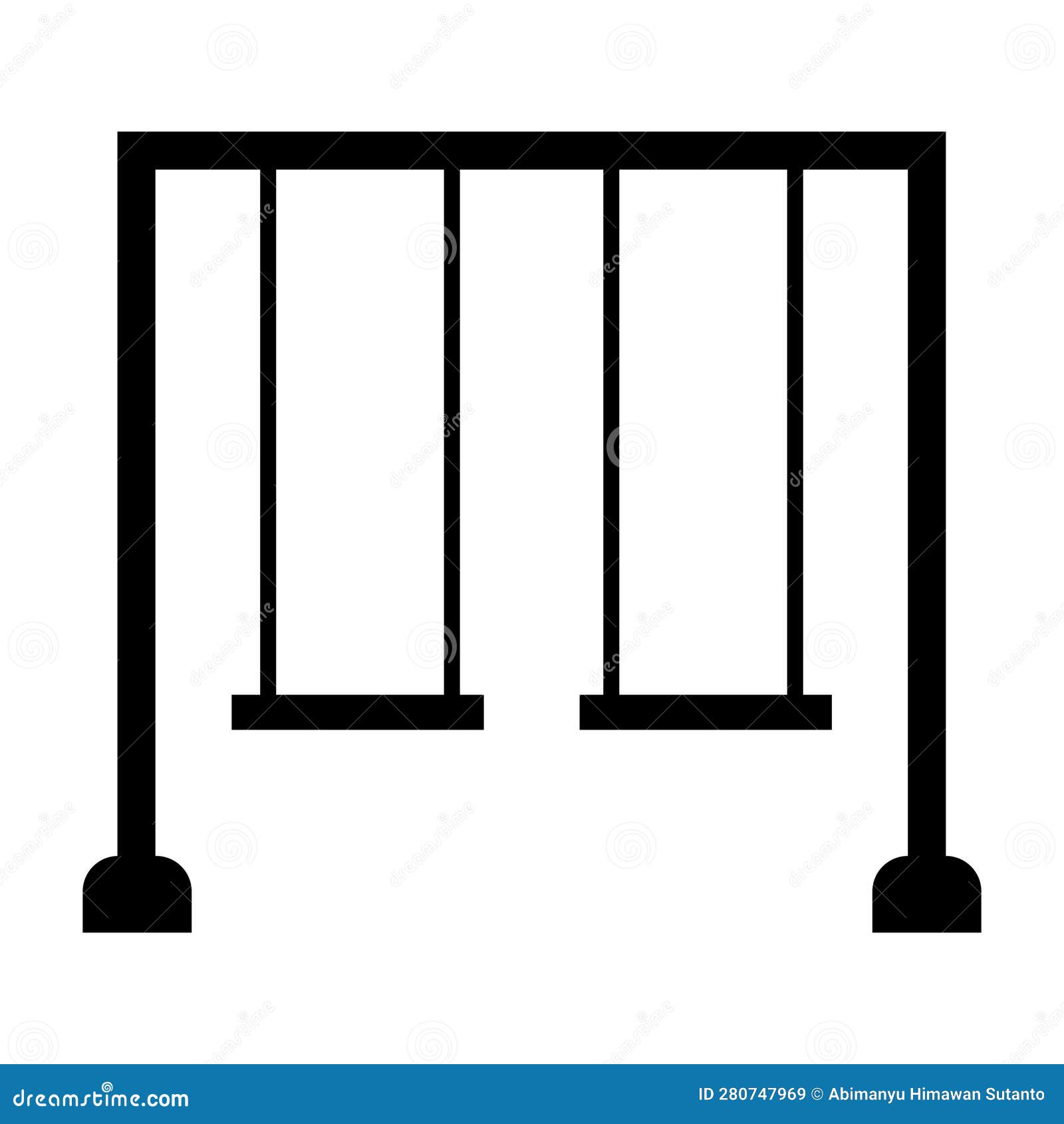Swing icon vector stock vector. Illustration of symbol - 280747969