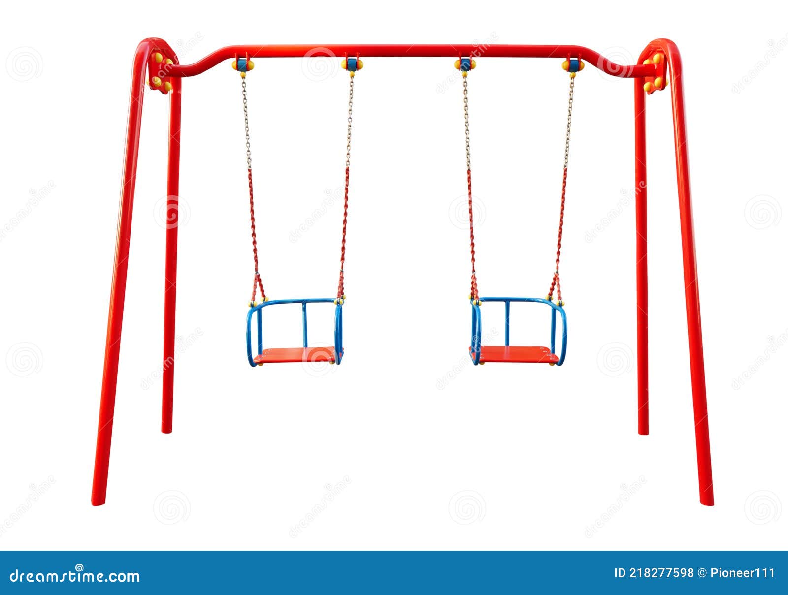 Swing isolated on white stock photo. Image of steel - 218277598