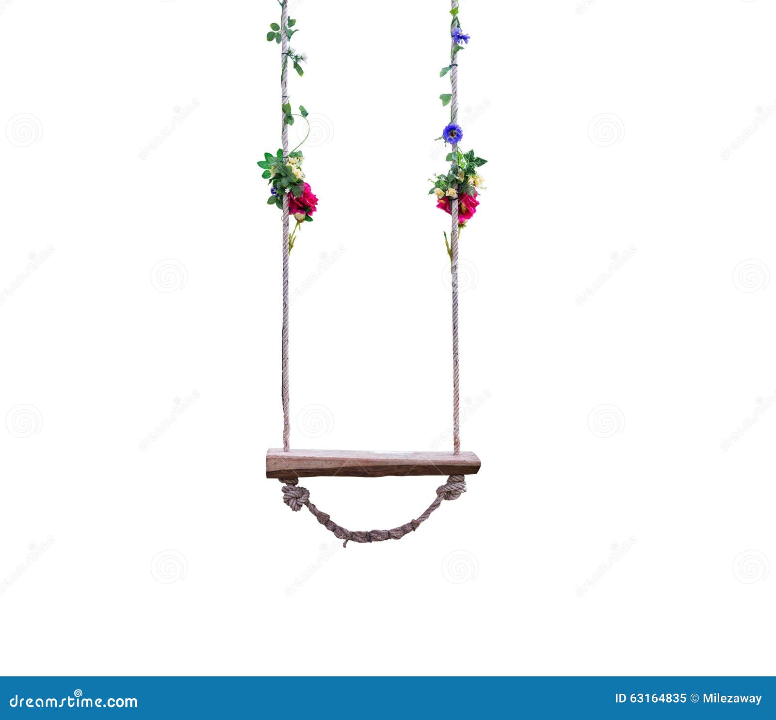 Swing for Kid Isolated on White Background Stock Image - Image of empty ...