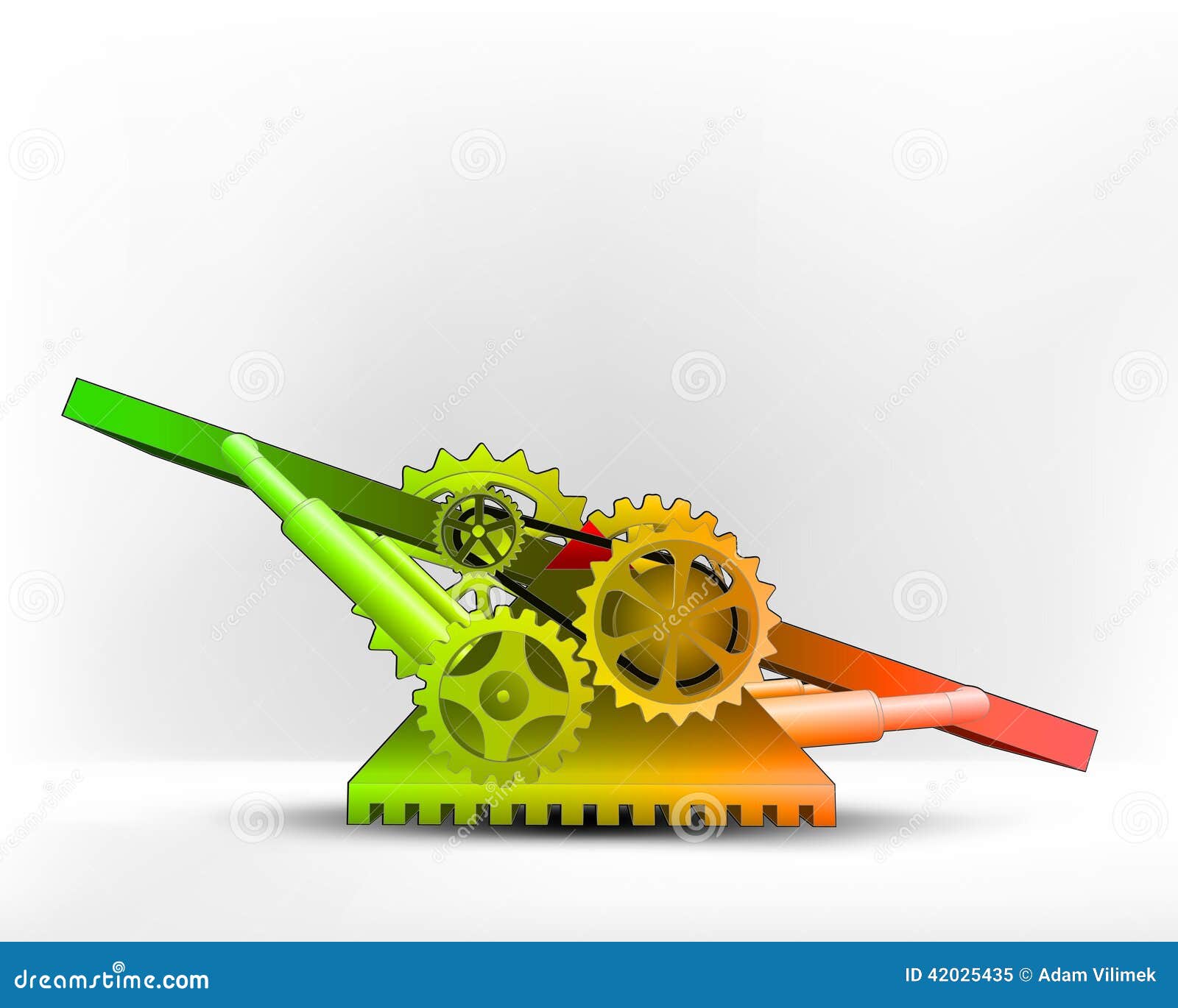 Swing Machine Colored from Green To Red Vector Stock Vector ...