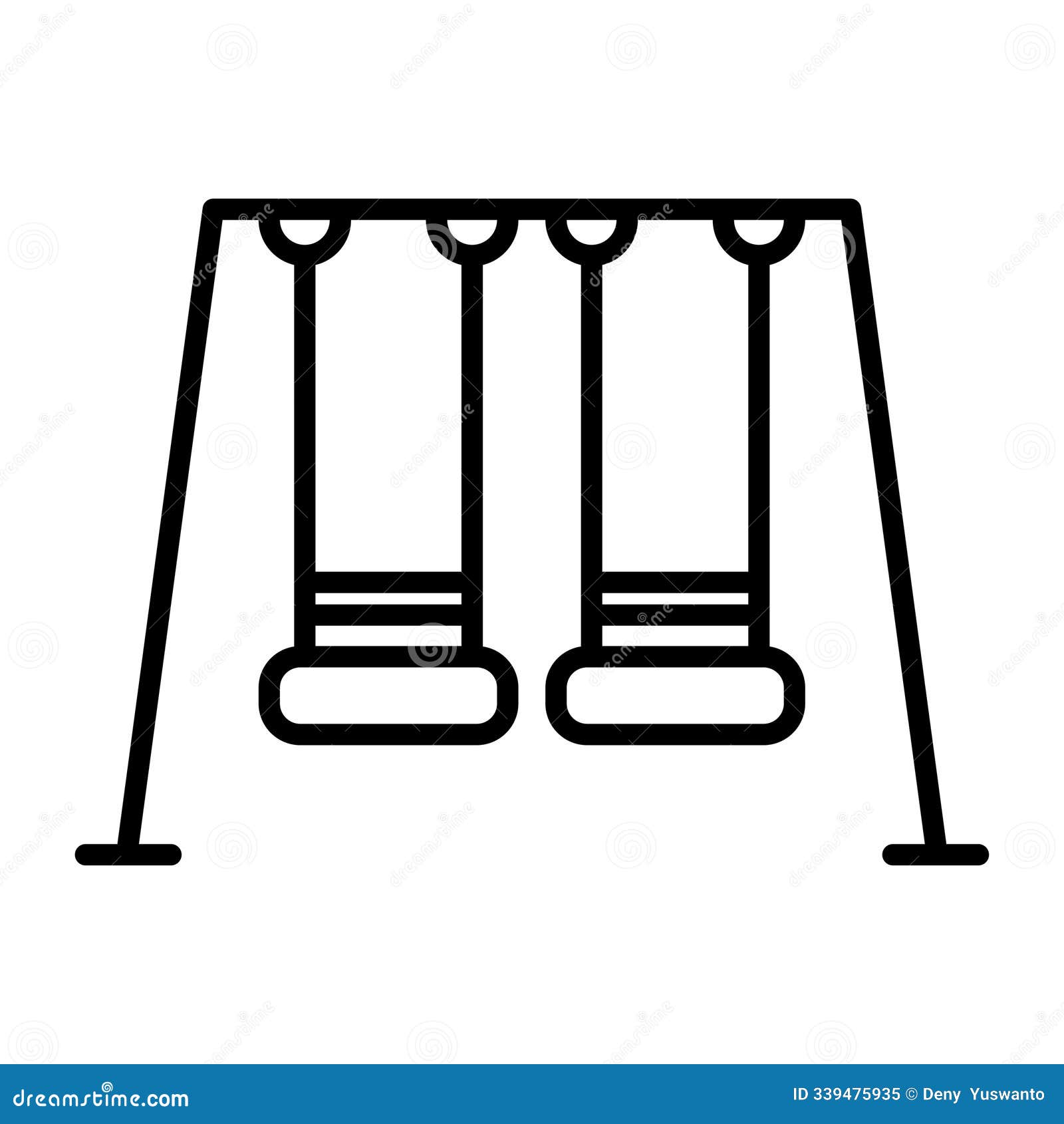 Swing Park Playground Icon Vector Stock Illustration - Illustration of ...