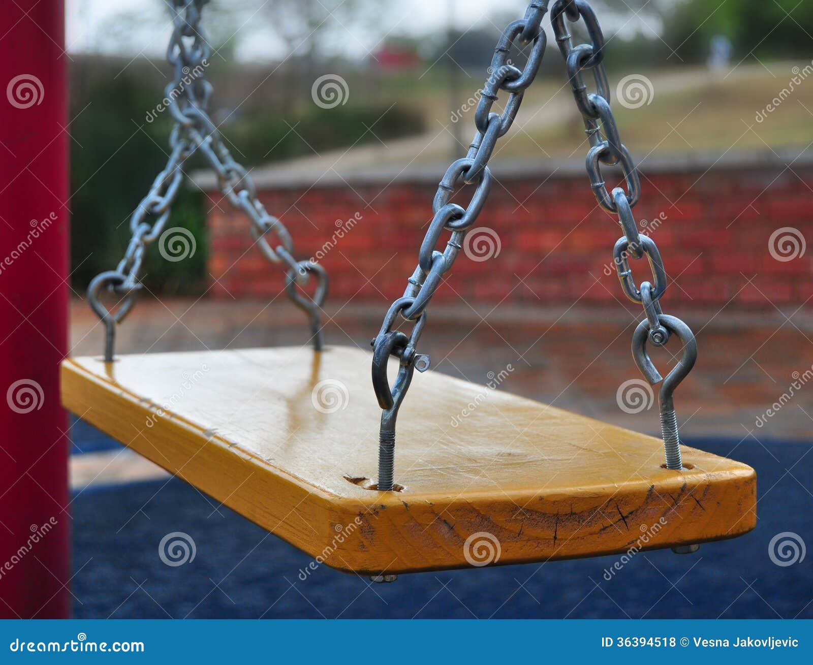 Swing on playground stock photo. Image of colorful, lonliness - 36394518