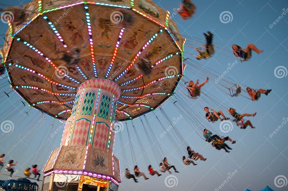 Swing ride at fair stock image. Image of relaxation, kids - 43744947