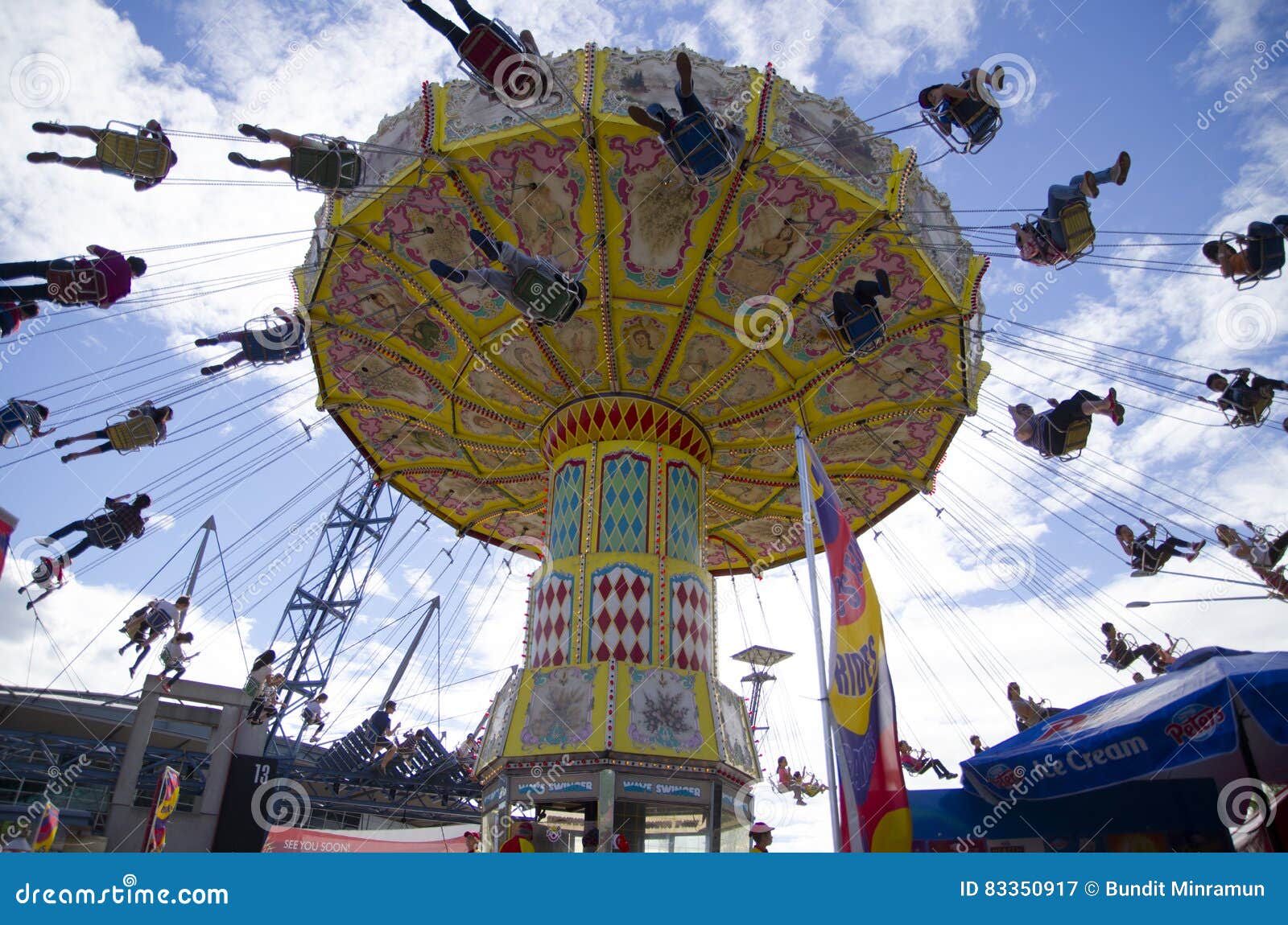 Swing ride editorial photography. Image of rotating, swinger - 83350917