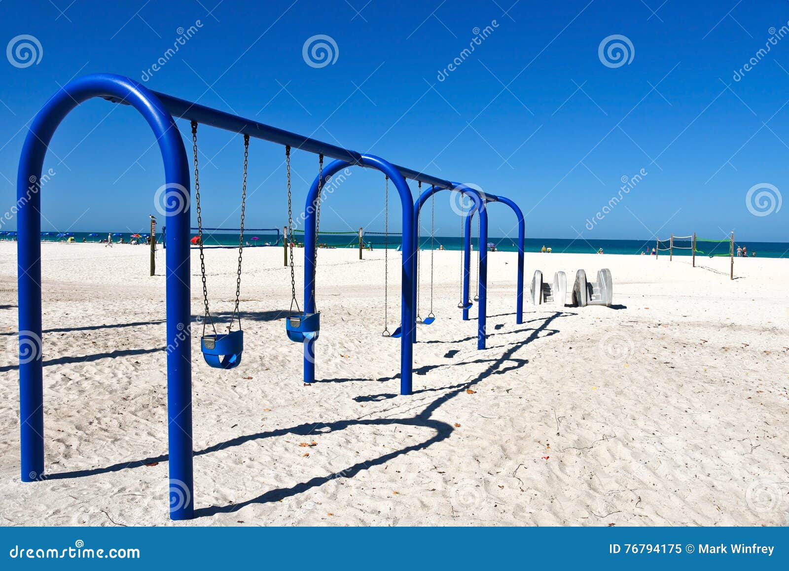 Swing Set on the Beach stock image. Image of play, park - 76794175