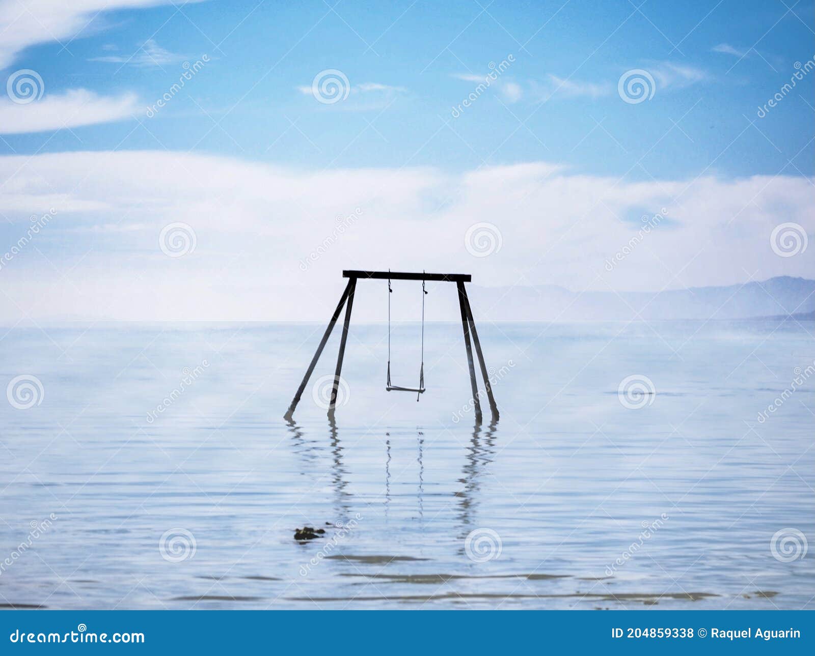 Swing stock photo. Image of ripples, reflection, swing - 204859338