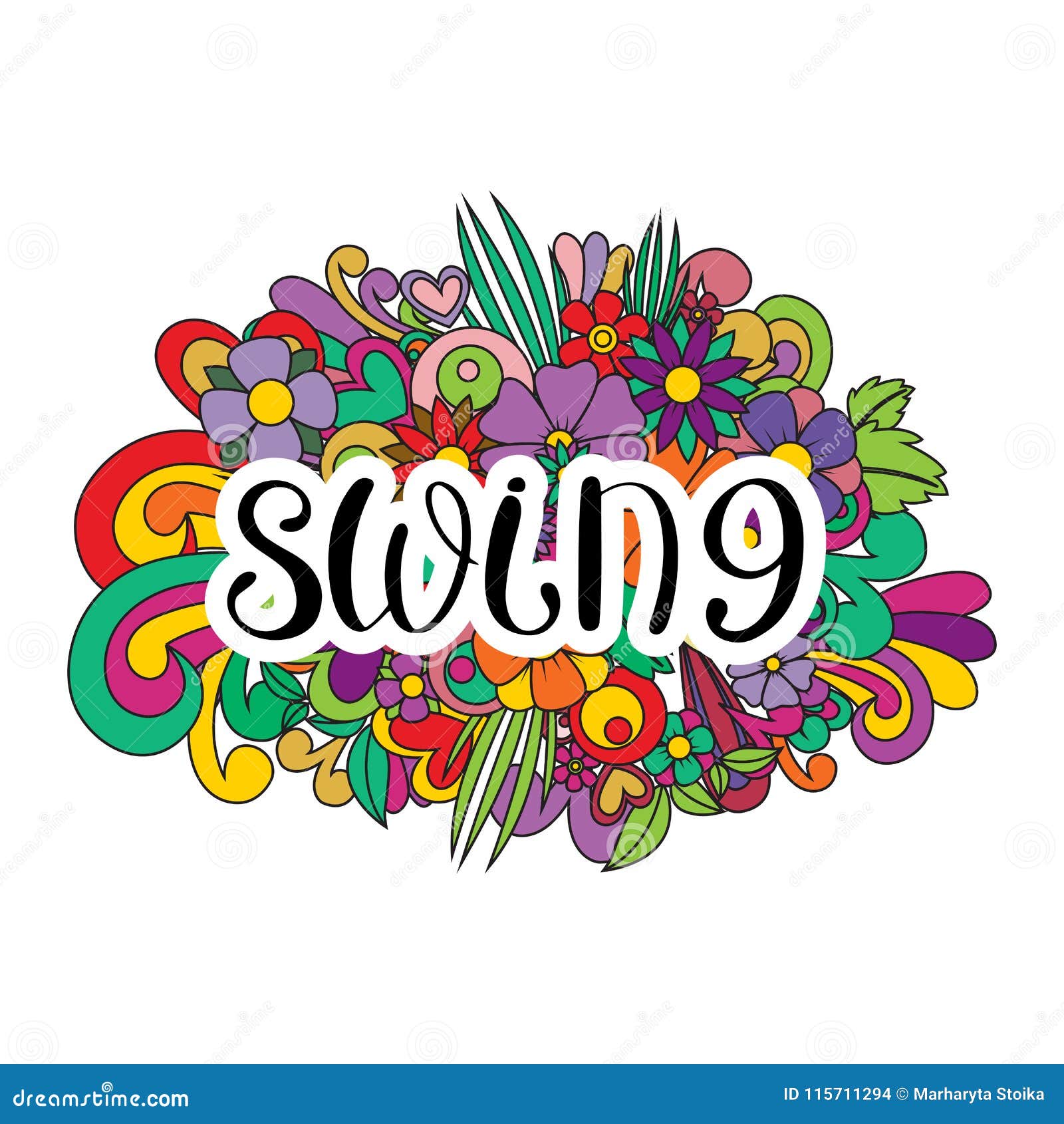 Swing Tangle Pattern Background. Stock Vector - Illustration of dancing ...