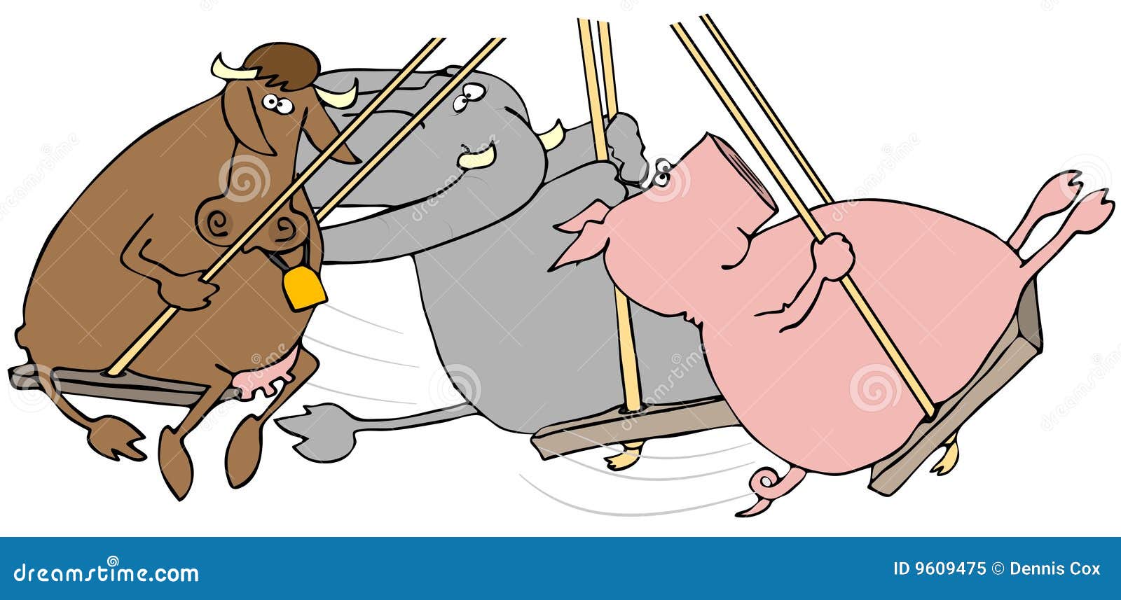 Swinging Animals stock illustration. Illustration of elephant - 9609475