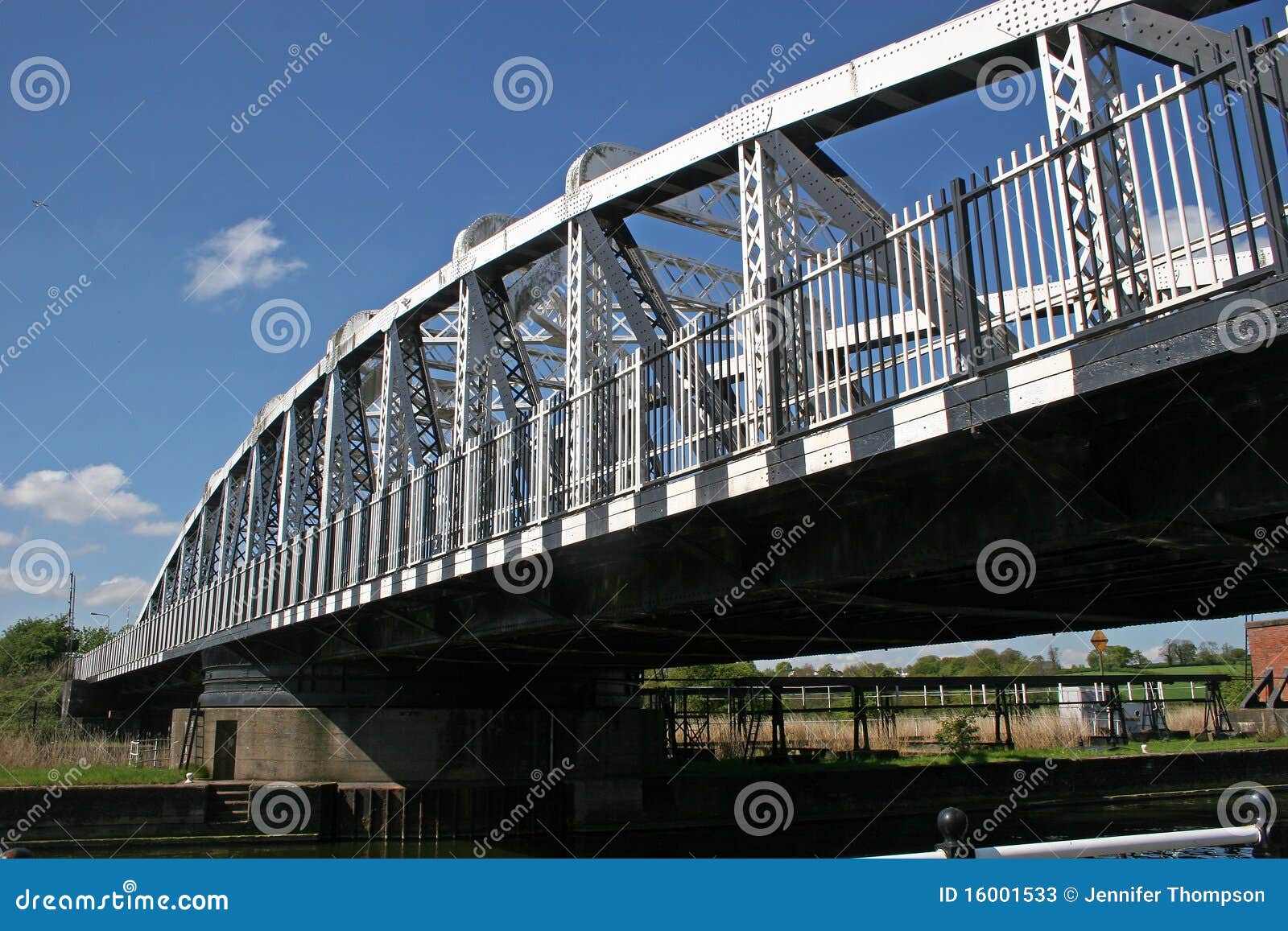 Swinging bridge stock image. Image of acton, bridge, reflection - 16001533