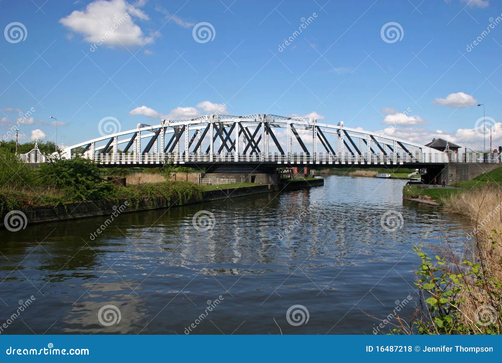 Swinging bridge stock photo. Image of reflect, cheshire - 16487218