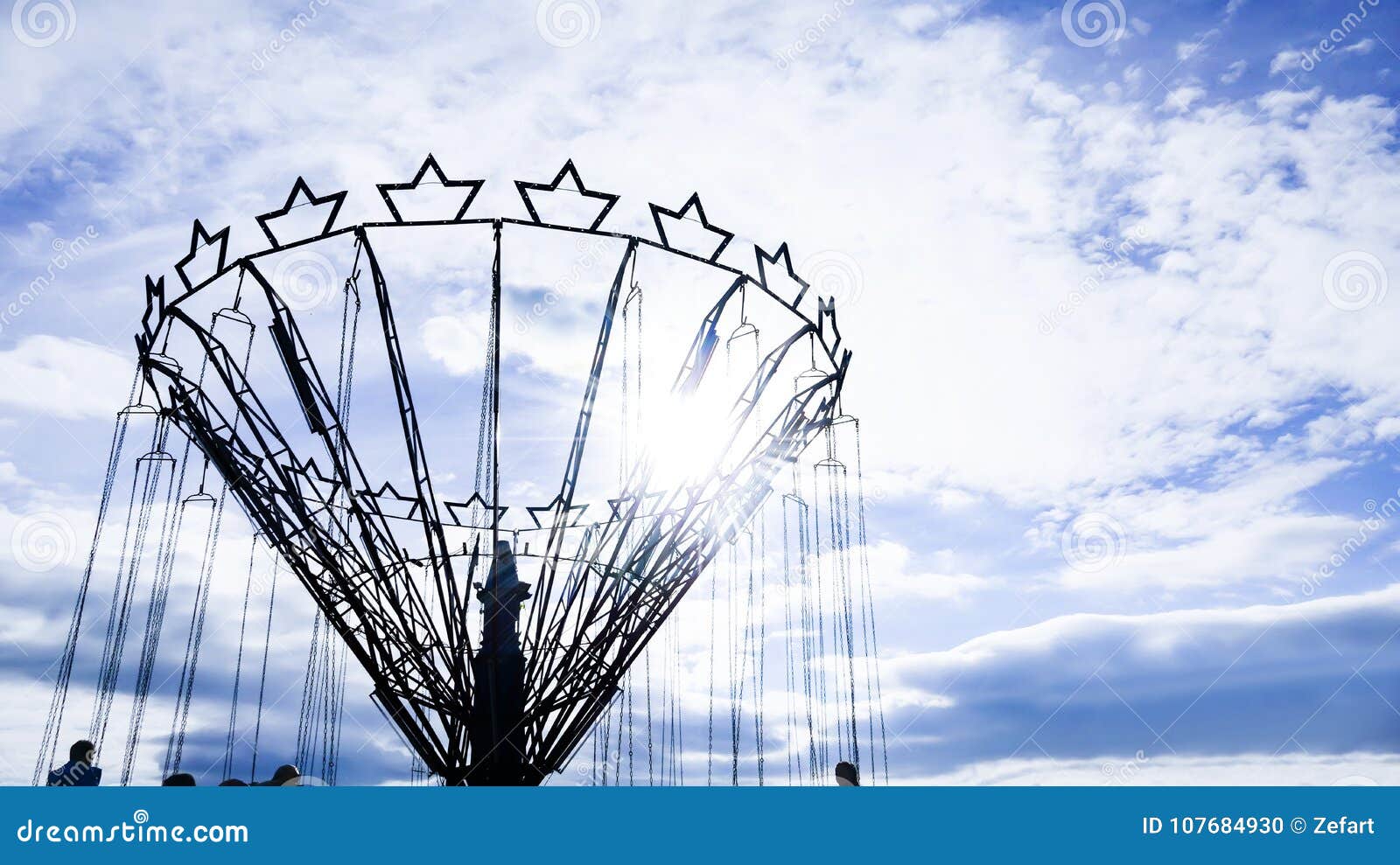 A Swinging Fair Roundabout Chain Ride Stock Photo - Image of happy ...