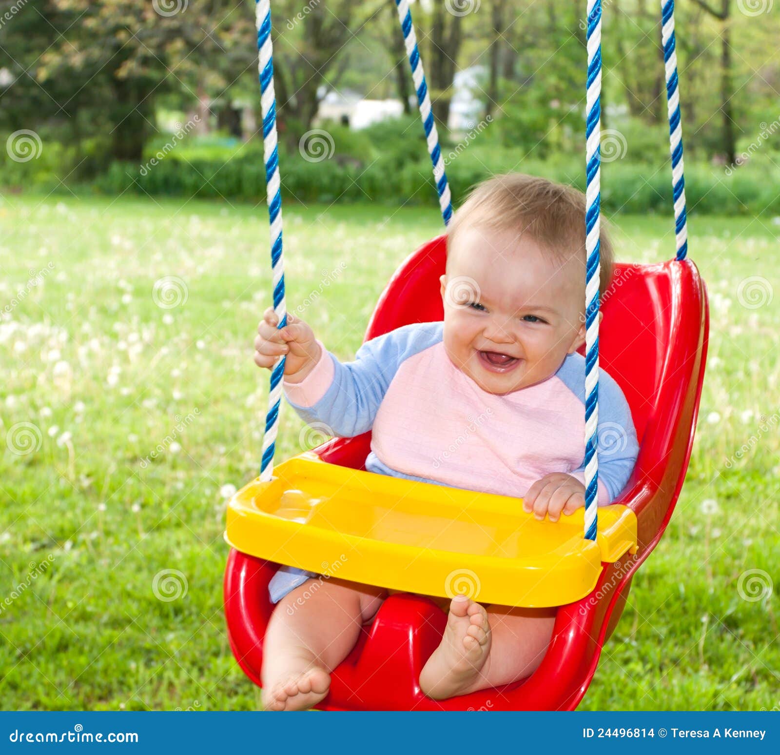 Swinging fun stock photo. Image of girl, outdoors, baby - 24496814