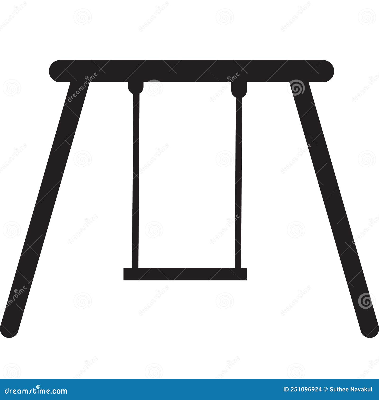 Swinging Icon on White Background. Swing Symbol. Flat Style Stock ...