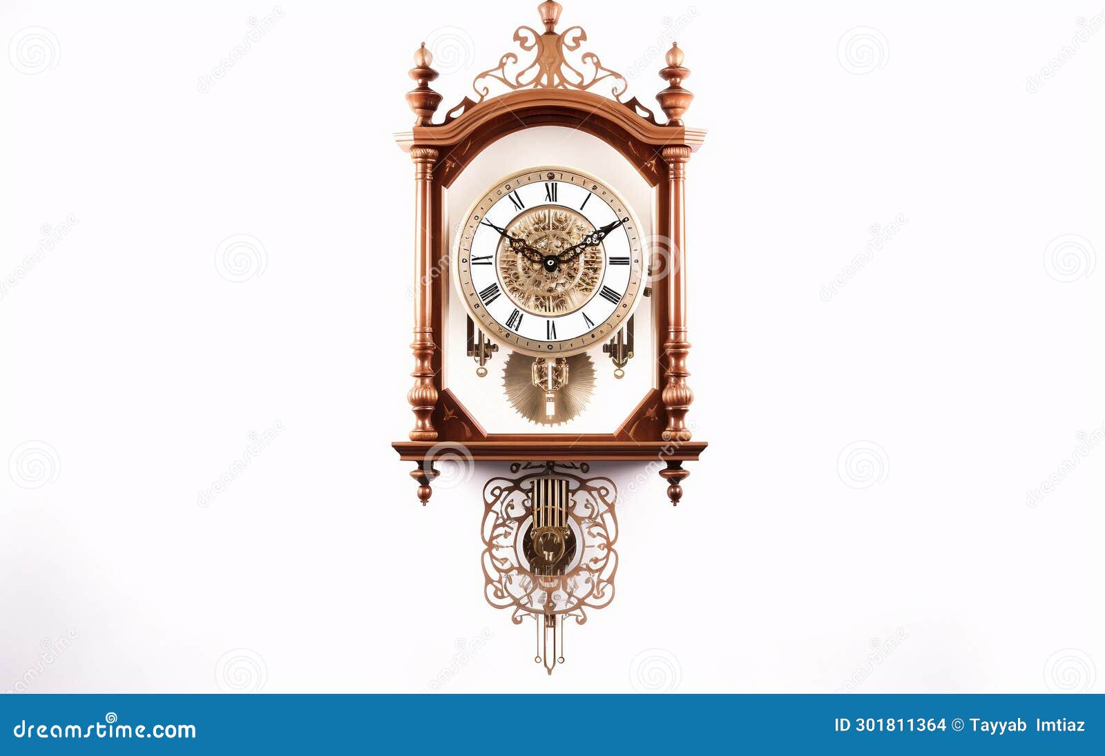Swinging Pendulum Clock Isolated On Transparent Background. Stock Photo ...