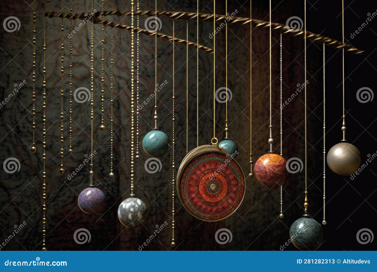 Swinging Pendulum Creating Mesmerizing Patterns Royalty-Free Stock ...