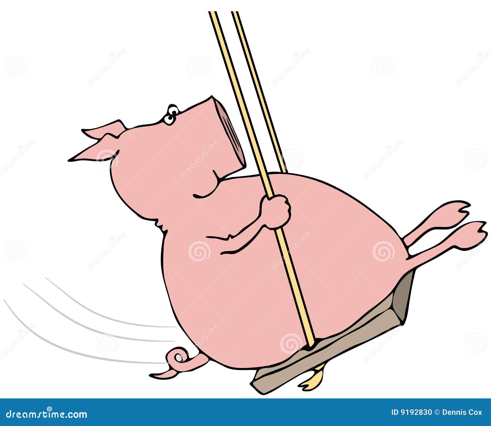 Swinging Pig stock illustration. Illustration of pork - 9192830
