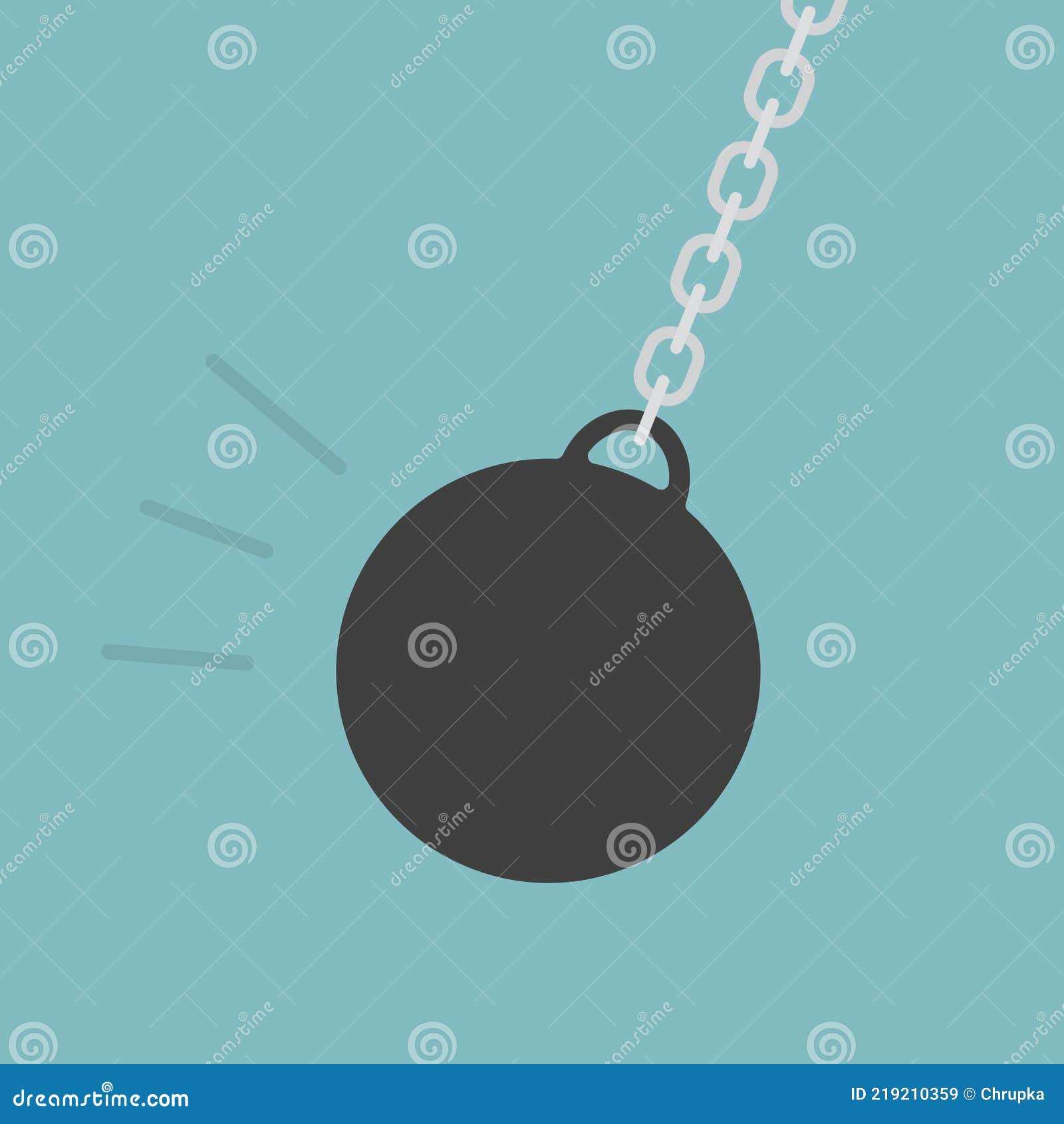 Swinging Wrecking Ball Icon Stock Vector - Illustration of ...
