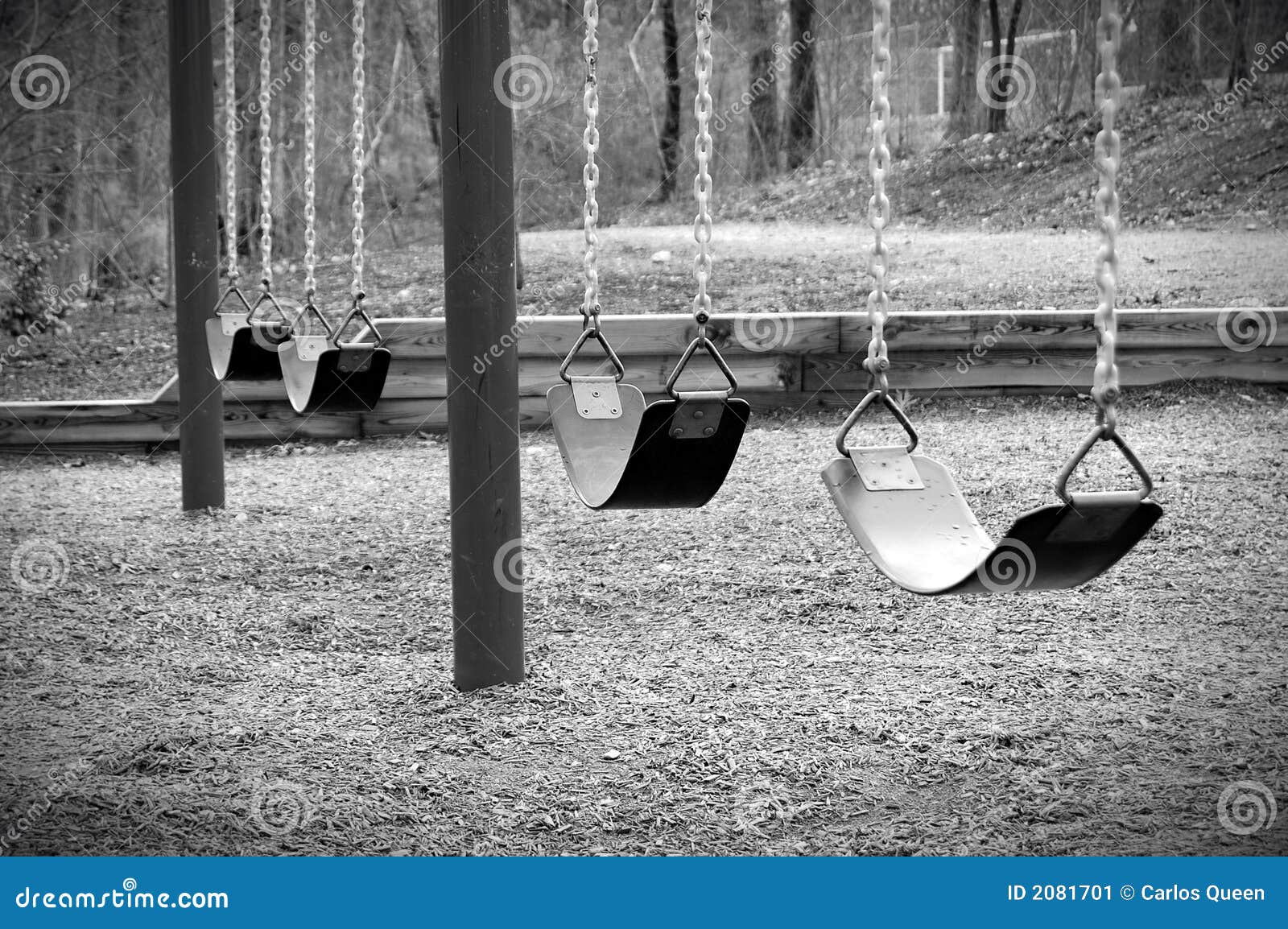 Swings stock image. Image of lost, playground, lonely - 2081701