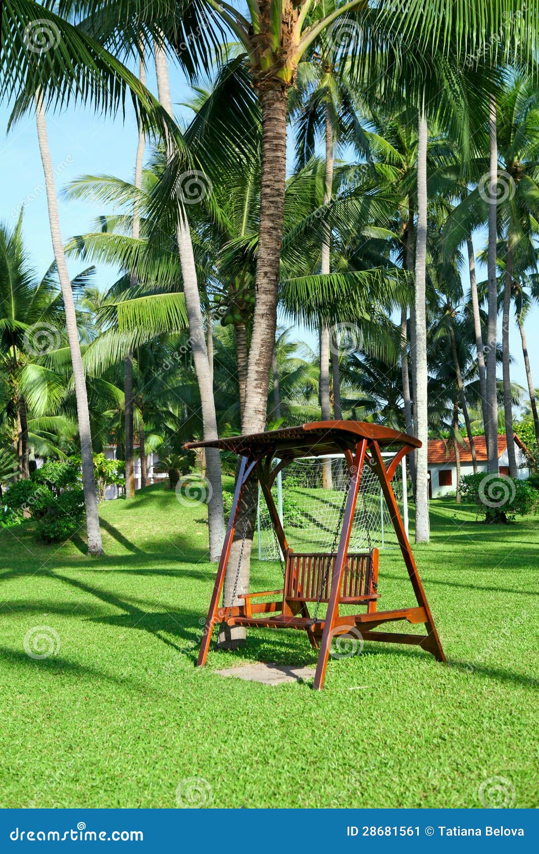 Swings at a beautiful park stock image. Image of luxury - 28681561
