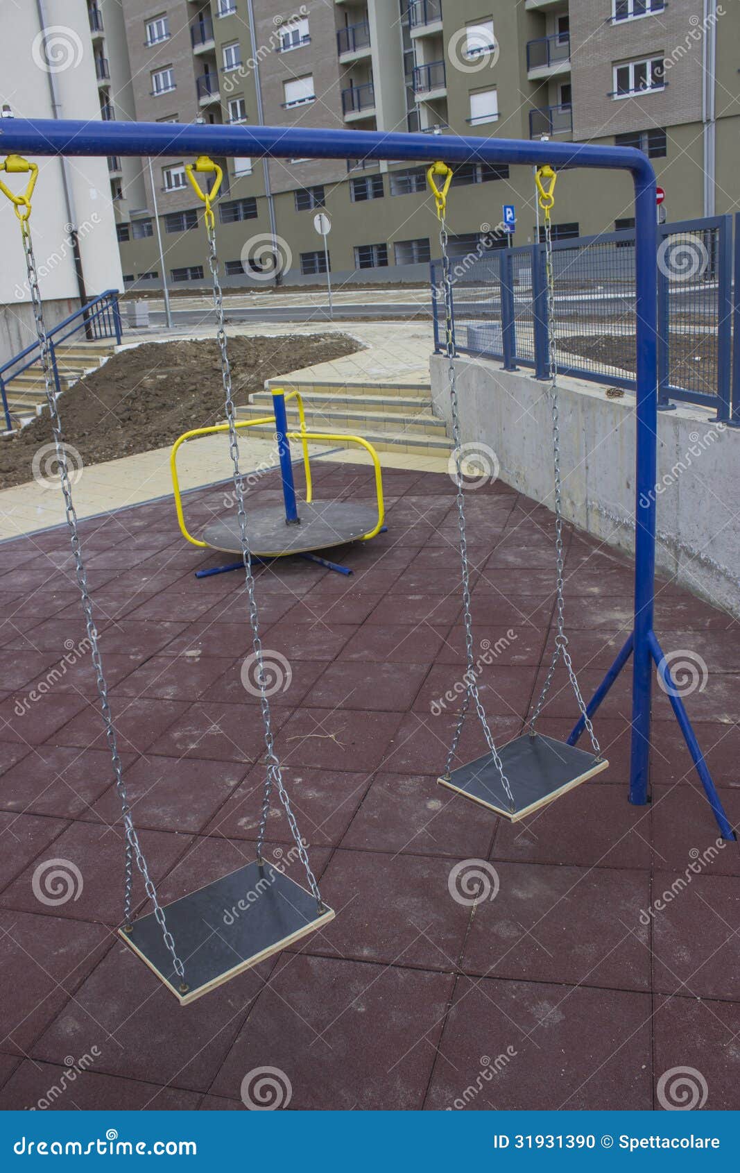 Swings in the Playground stock photo. Image of leisure - 31931390