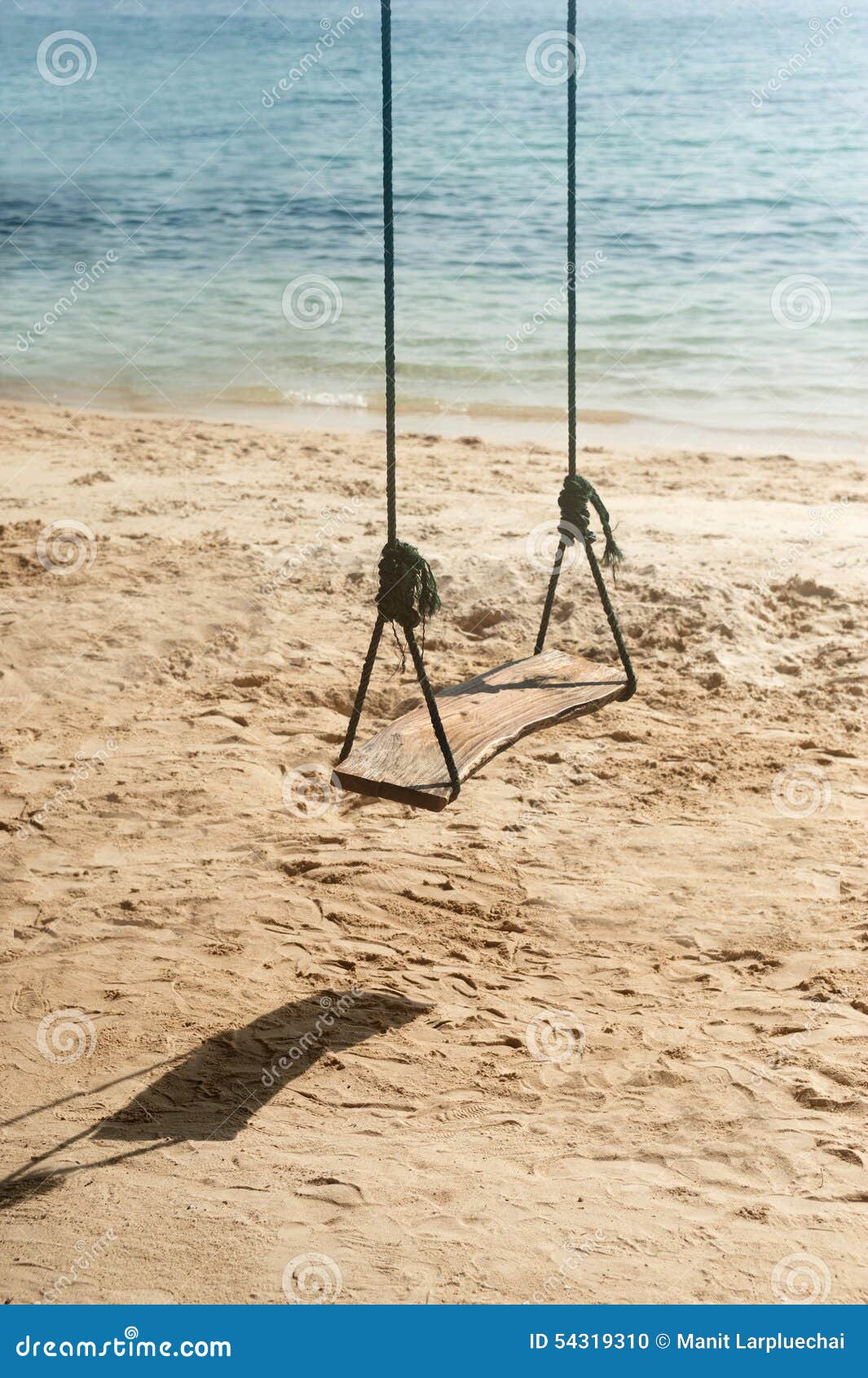 Swings on the Tropical Beach. Stock Photo - Image of enjoy, relaxation ...