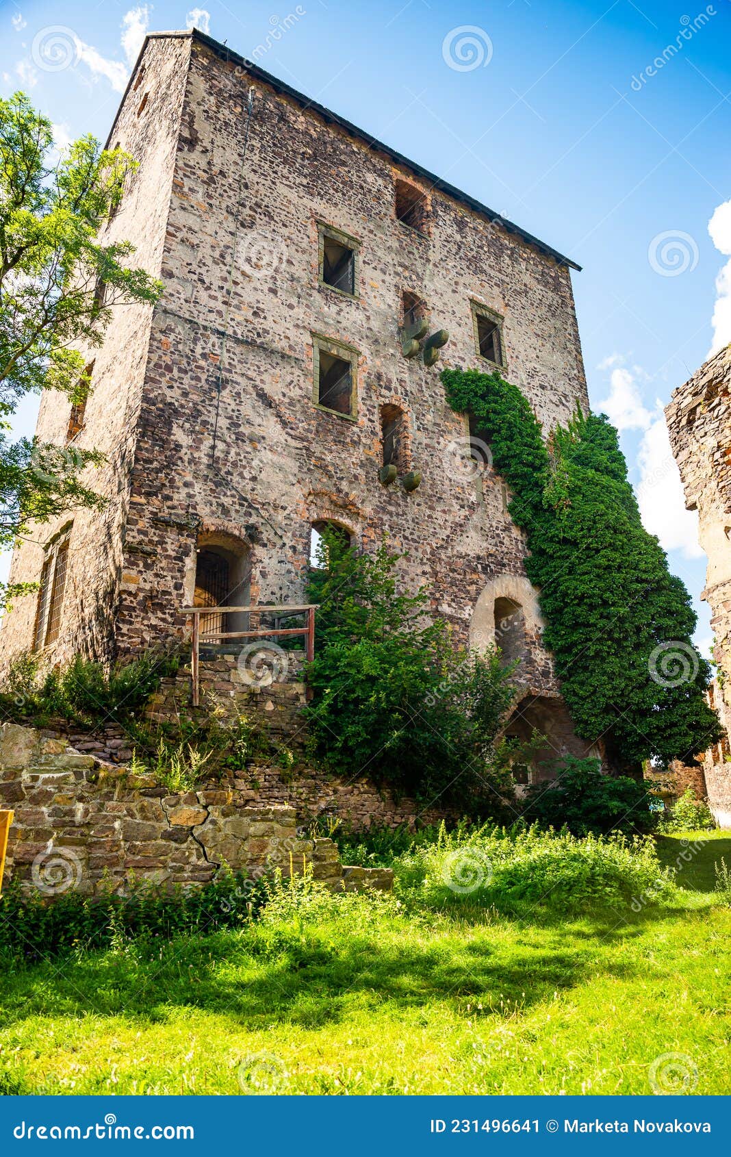 Swiny, Poland - August 08, 2021. Ruin of Swiny Castle in Poland in ...