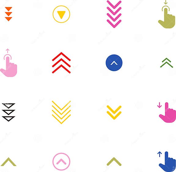 Swipe Down Icon Set. Arrow Down Button Symbol. Swipe Down Icons for ... Swipe Down Icon Set. Arrow Down Button Symbol. Swipe Down Icons for ...