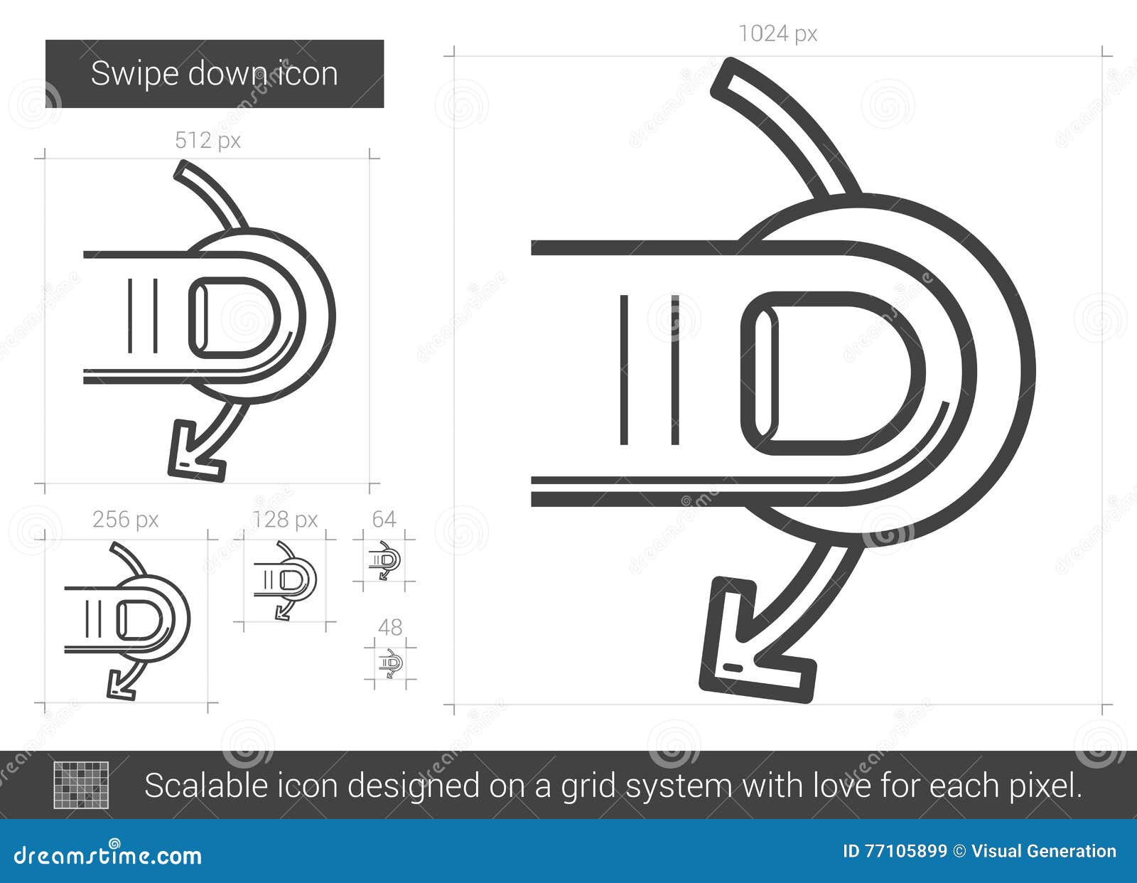 Swipe Up And Down Arrow Vector Icons Set. Pull Up Vector Isolated ...
