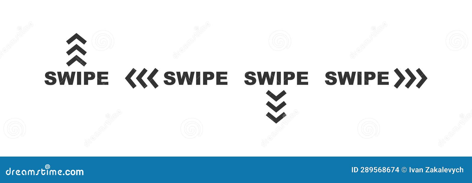 Swipe Icon Set. Vector Illustration Design Stock Illustration ...