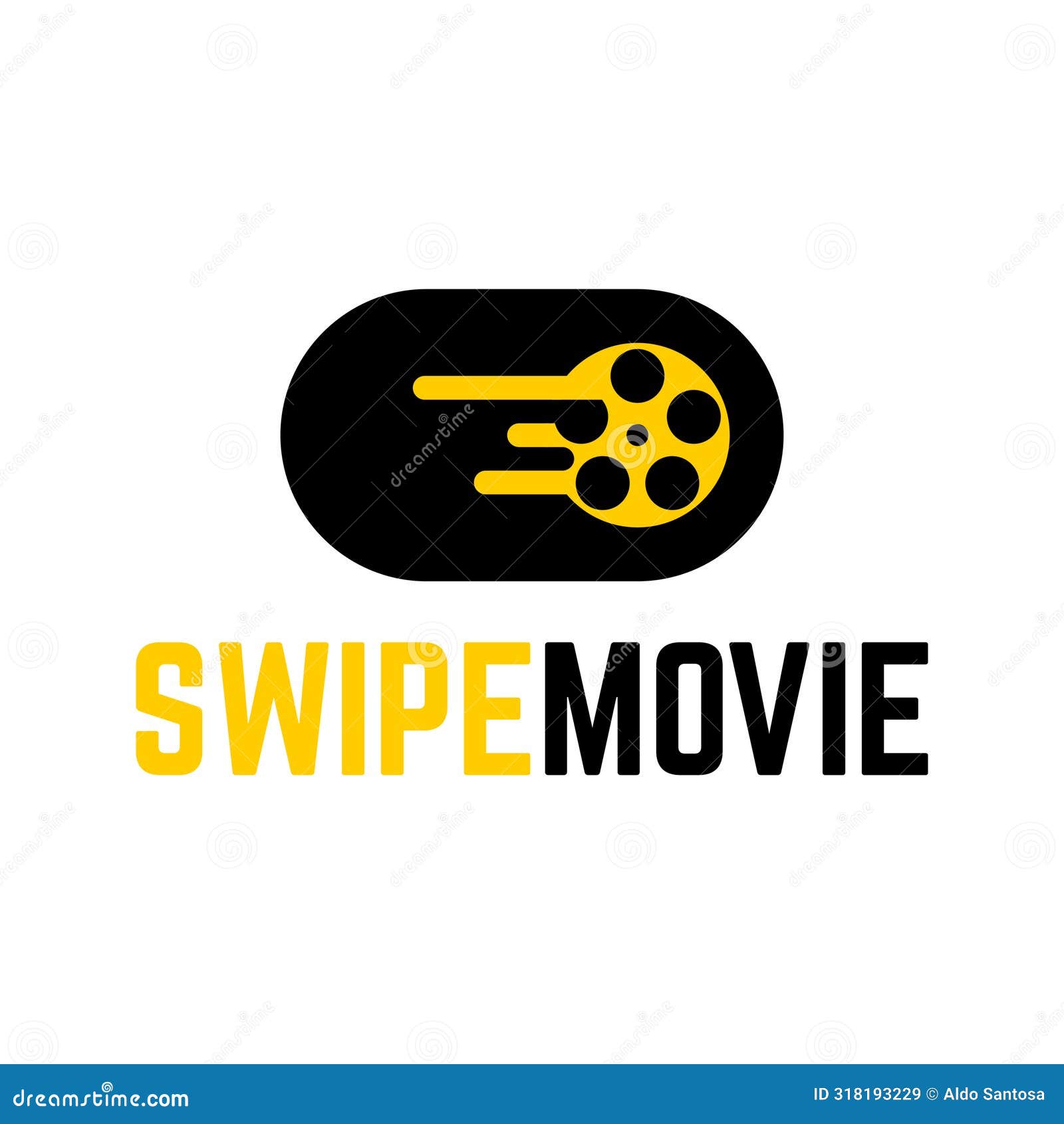Swipe Movie Logo Cartoon Vector | CartoonDealer.com #318193229