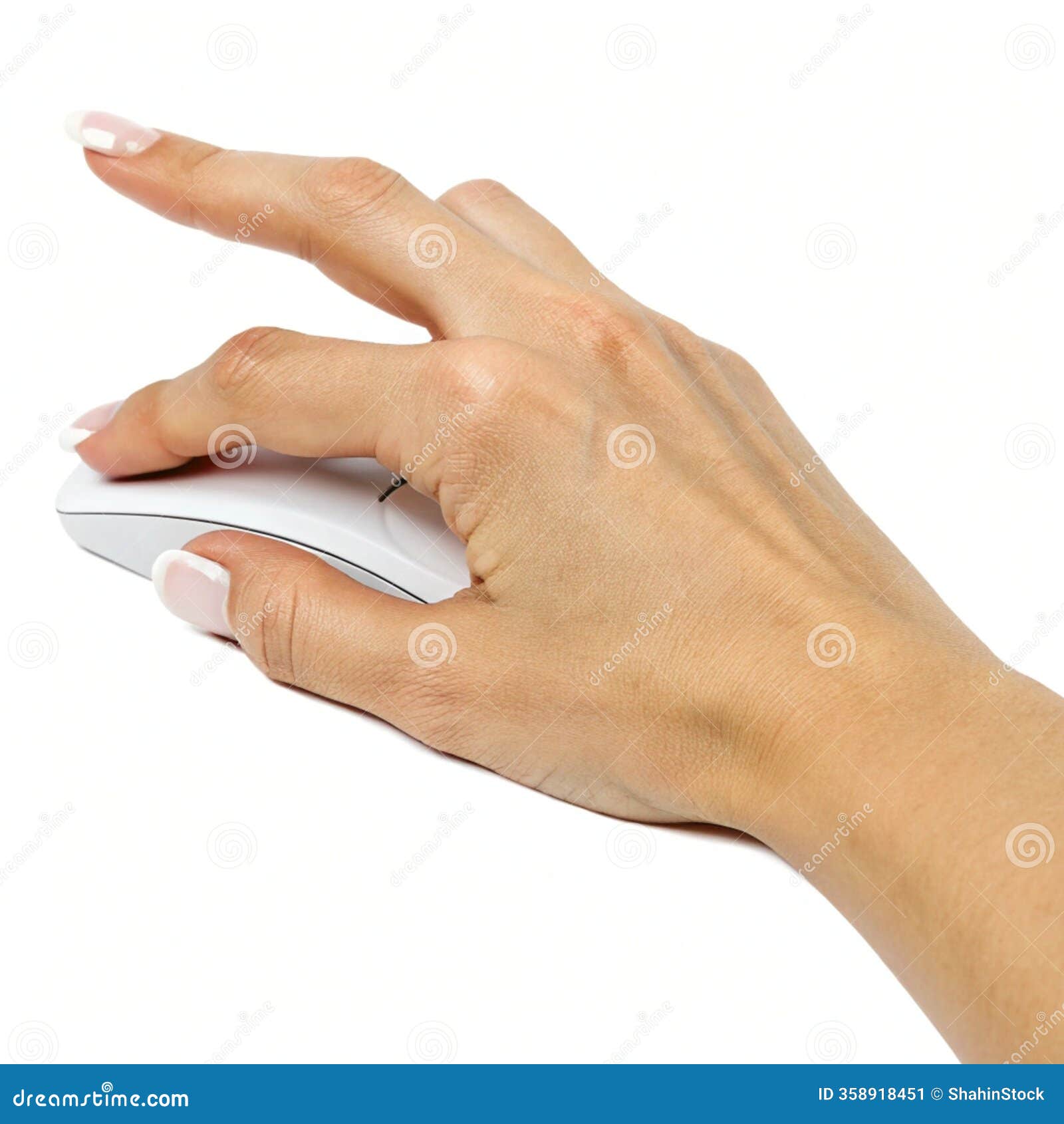 Swipe Right Hand on White Background Stock Illustration - Illustration ...