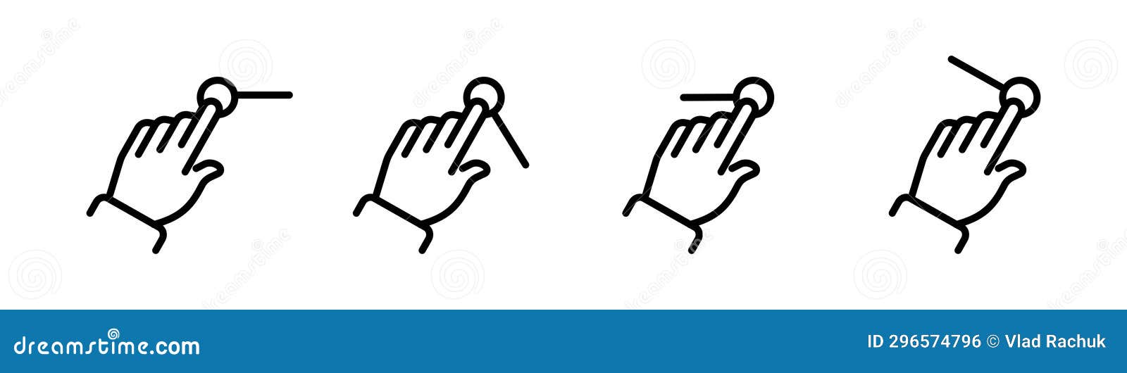 Swipe Signs. Swipe Vector Icons. Scrolling Symbols Stock Vector ...