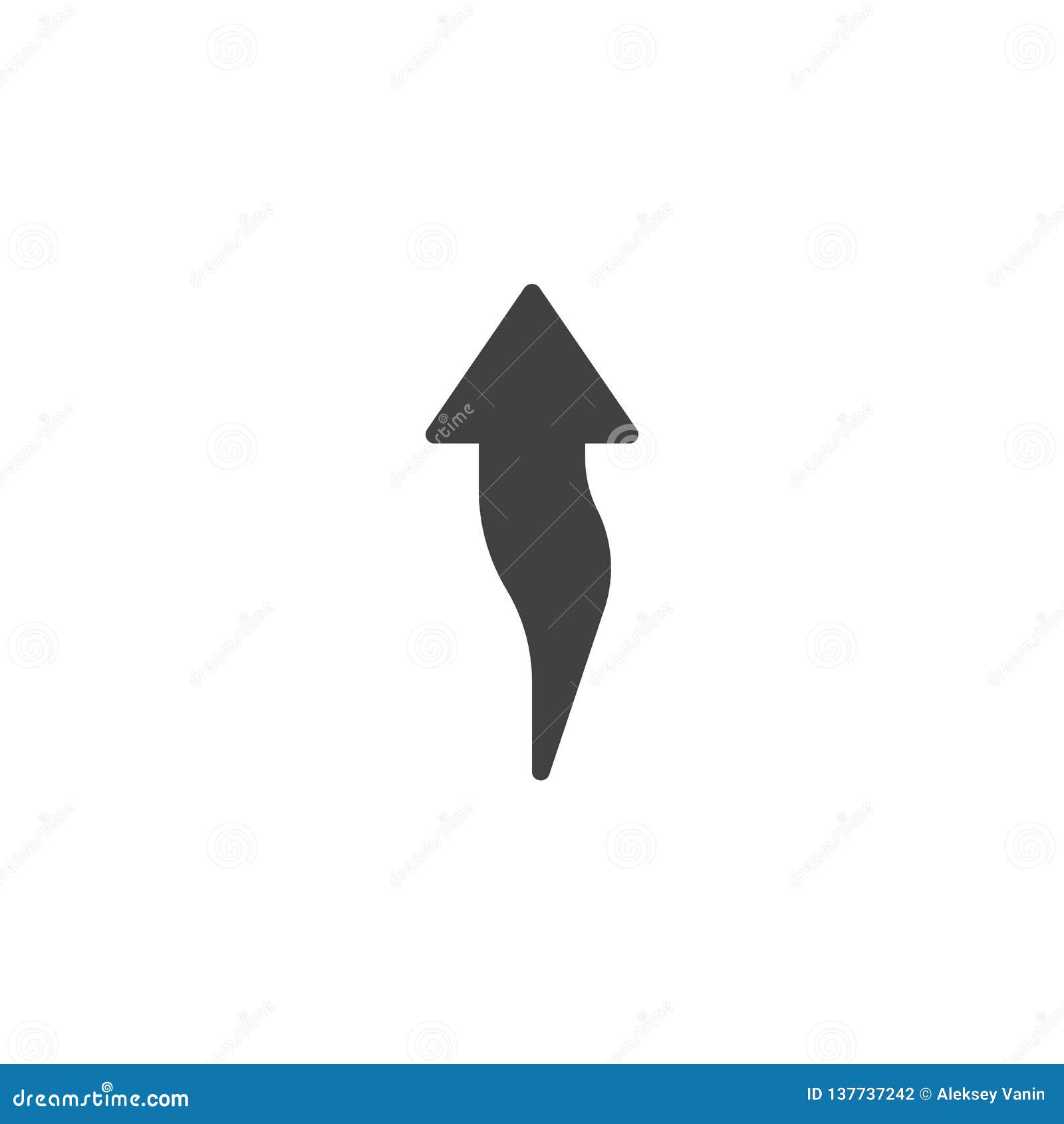 Swipe up arrow vector icon stock vector. Illustration of filled - 137737242