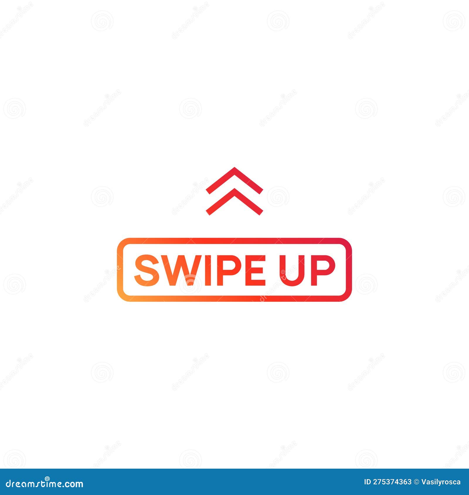 Swipe Up Arrow Vector Icon Social Media Story Drag Button Sign Action Graphic Design App Ui