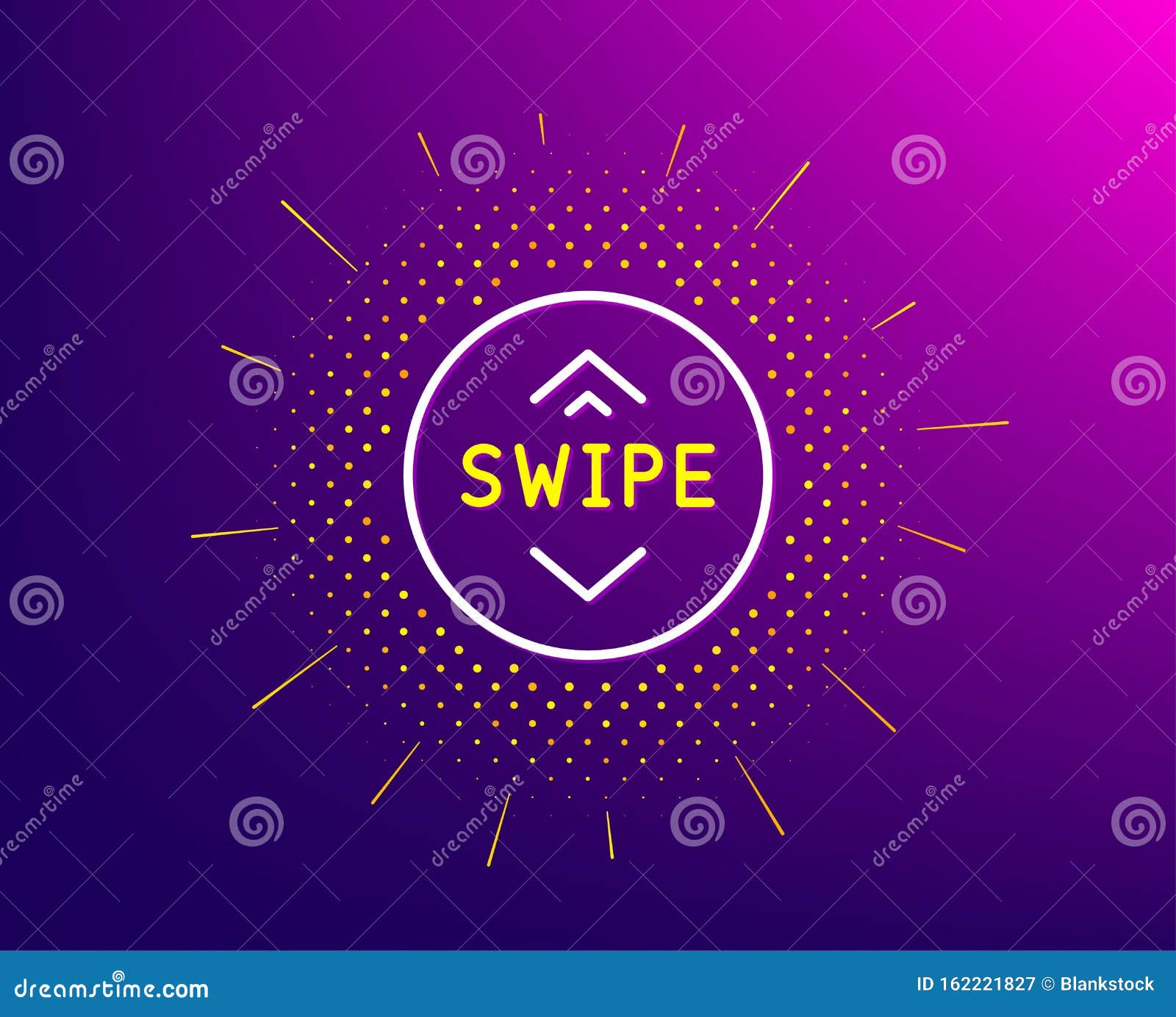 Swipe Up Button Line Icon. Scrolling Arrow Sign. Landing Page Scroll ...