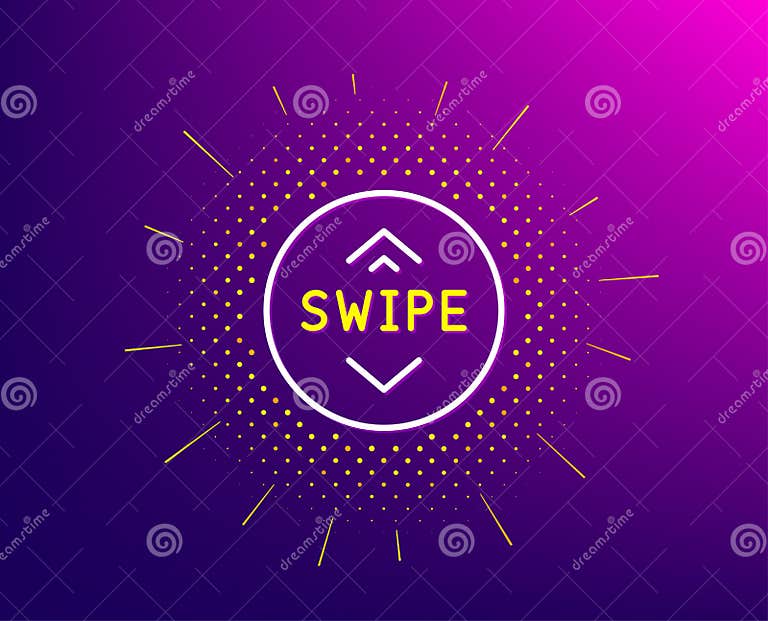 Swipe Up Button Line Icon. Scrolling Arrow Sign. Landing Page Scroll. Vector Stock Vector ...