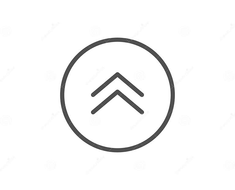 Swipe Up Button Line Icon. Scrolling Arrow Sign. Landing Page Scroll. Vector Stock Vector ...