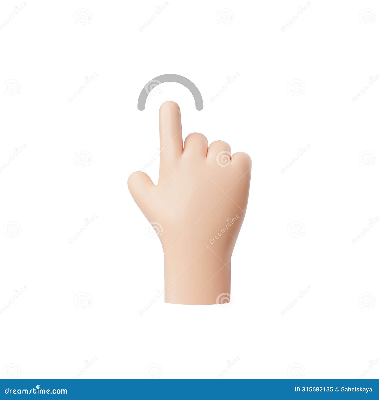 Swipe Up Hand Gesture 3D Vector Illustration Icon Stock Vector ...