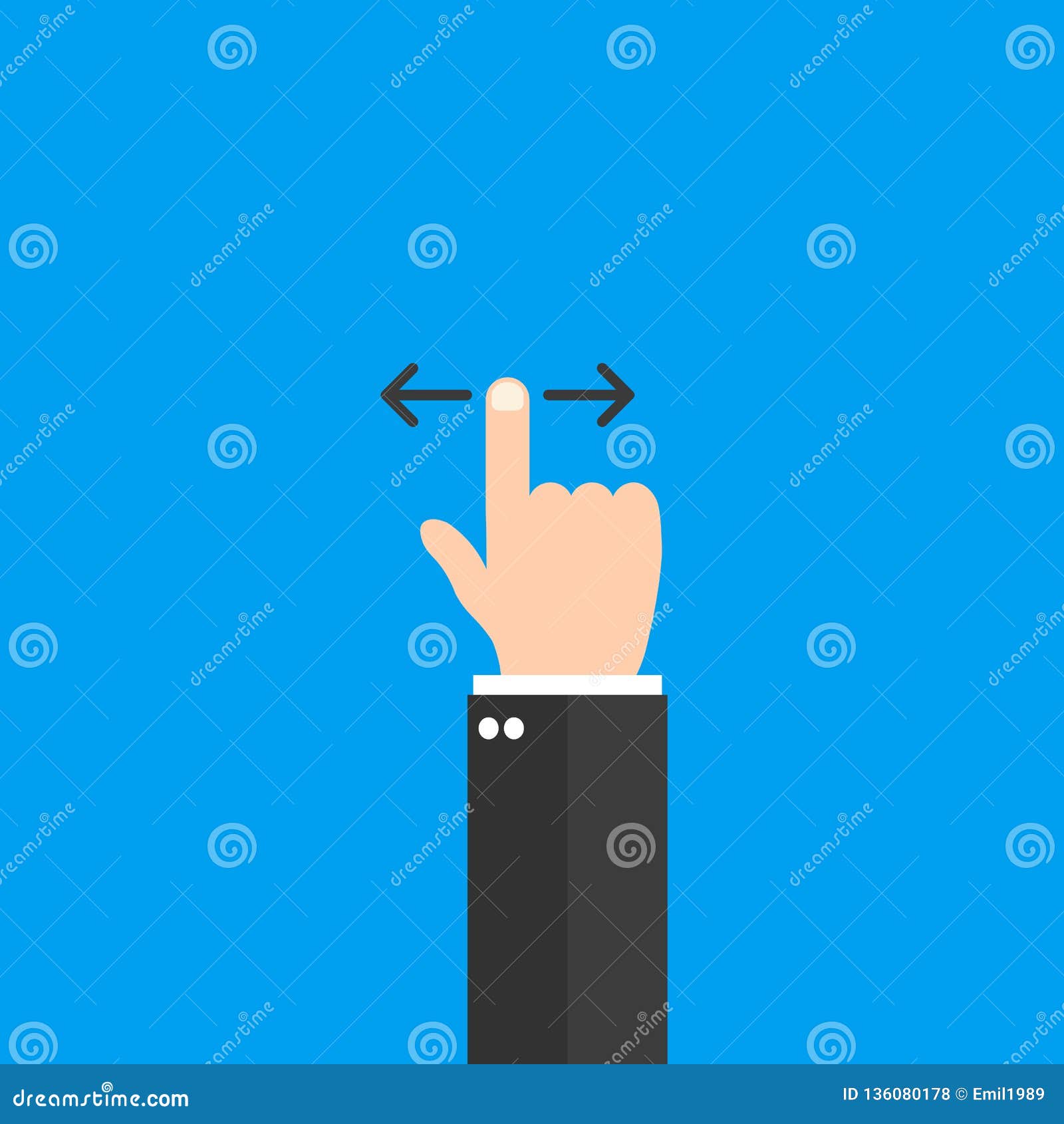Swipe up hand icon stock illustration. Illustration of device - 136080178