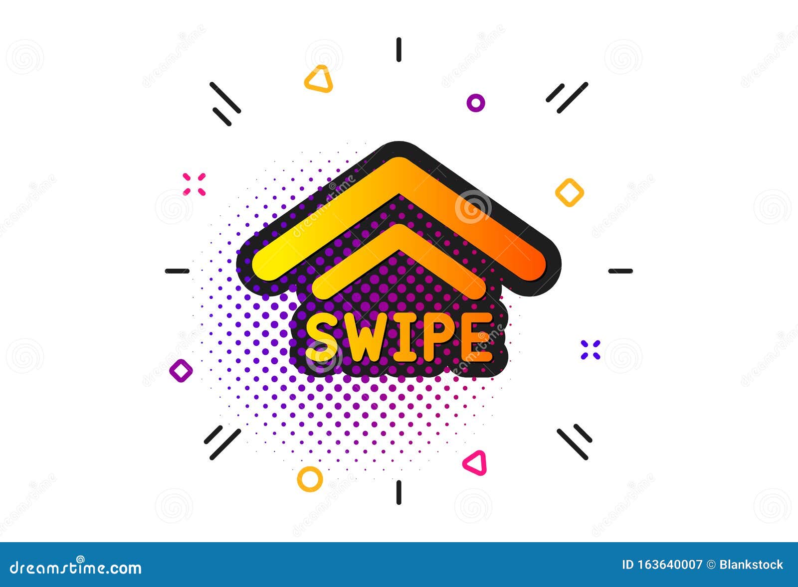 Swipe Up Icon. Scrolling Arrow Sign. Landing Page Scroll. Vector Stock ...