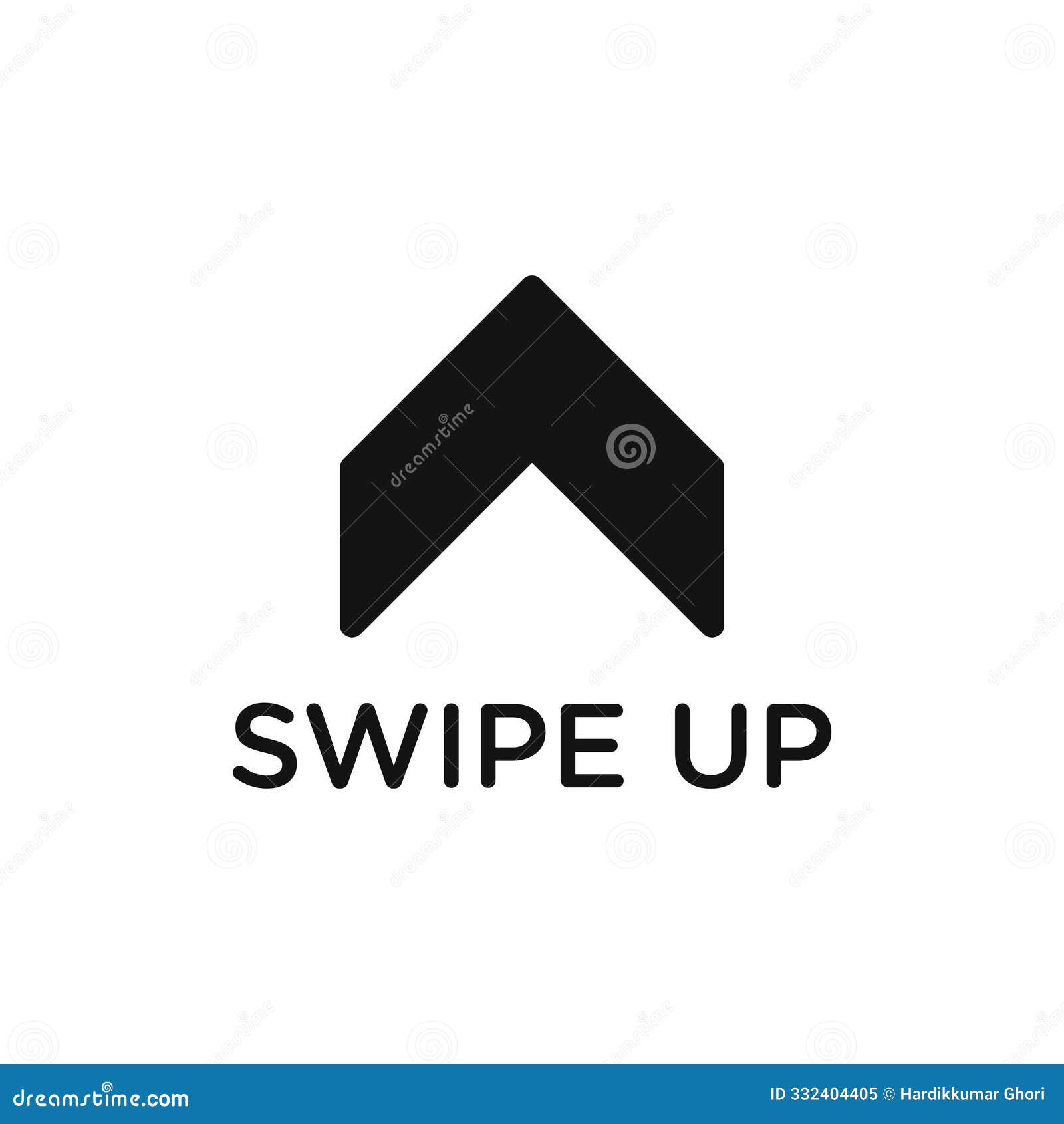 Swipe Up Icon Symbol on White Background Stock Illustration ...