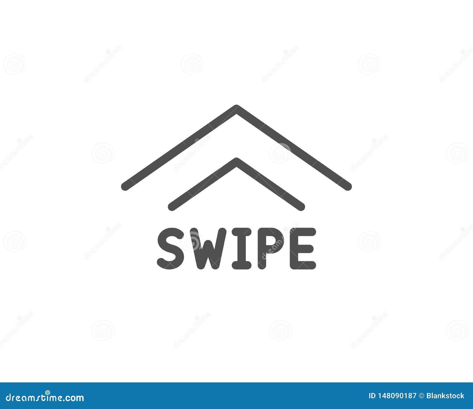 Swipe Up Line Icon. Scrolling Arrow Sign. Landing Page Scroll. Vector Stock Vector ...
