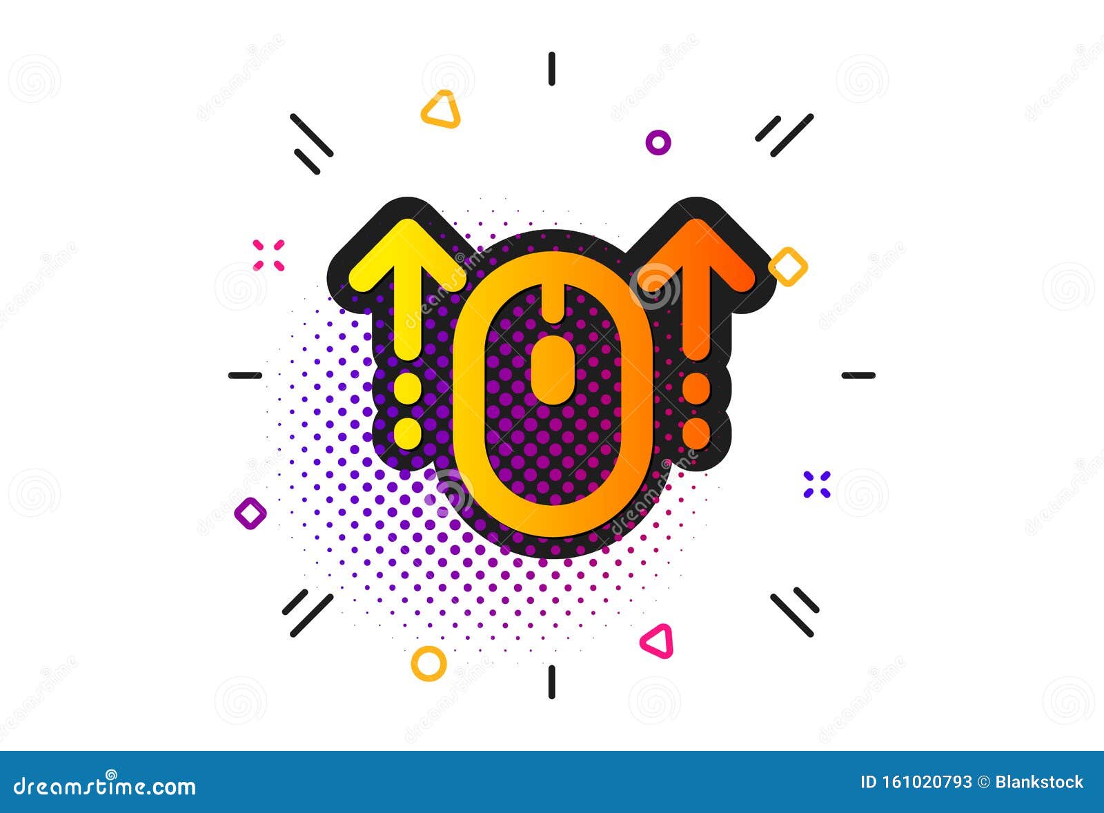 Swipe Up Mouse Icon. Scrolling Arrow Sign. Landing Page Scroll. Vector Stock Vector ...